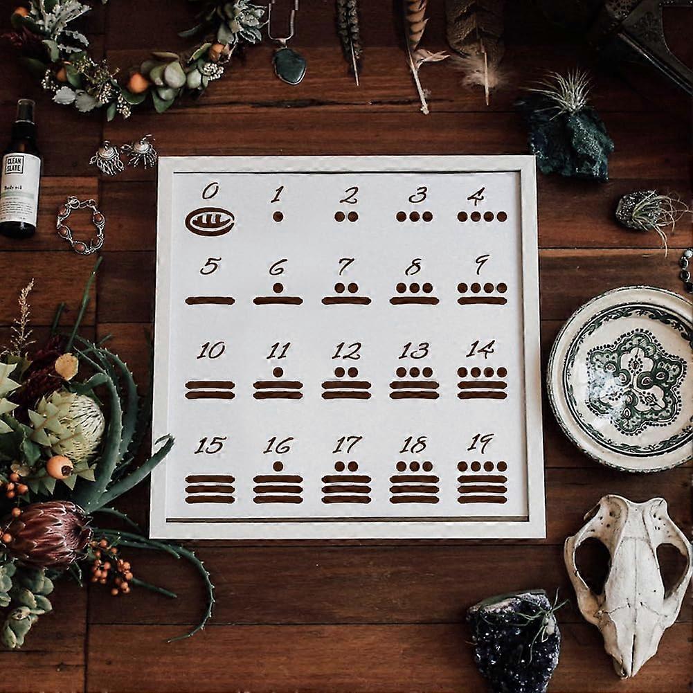 Maya Numbers Painting Stencil 11.8x11.8" Tribal Themes Spraying Big ...