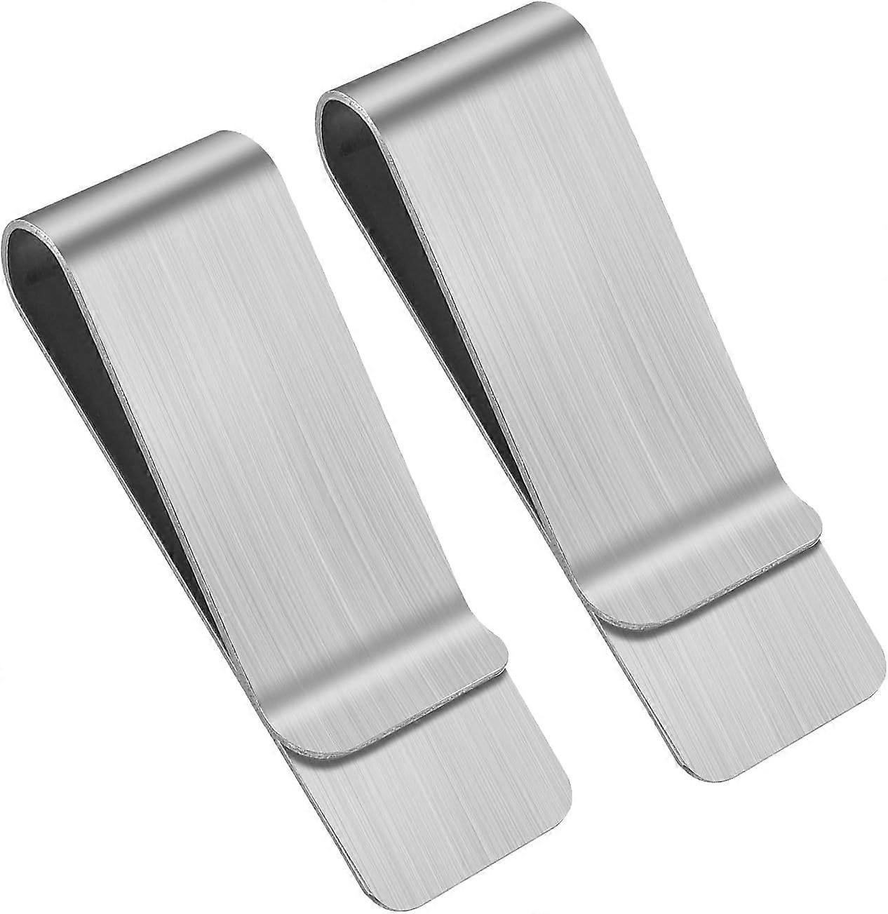 2 Pieces Stainless Steel Slim Money Clips (Silver) | Fruugo UK