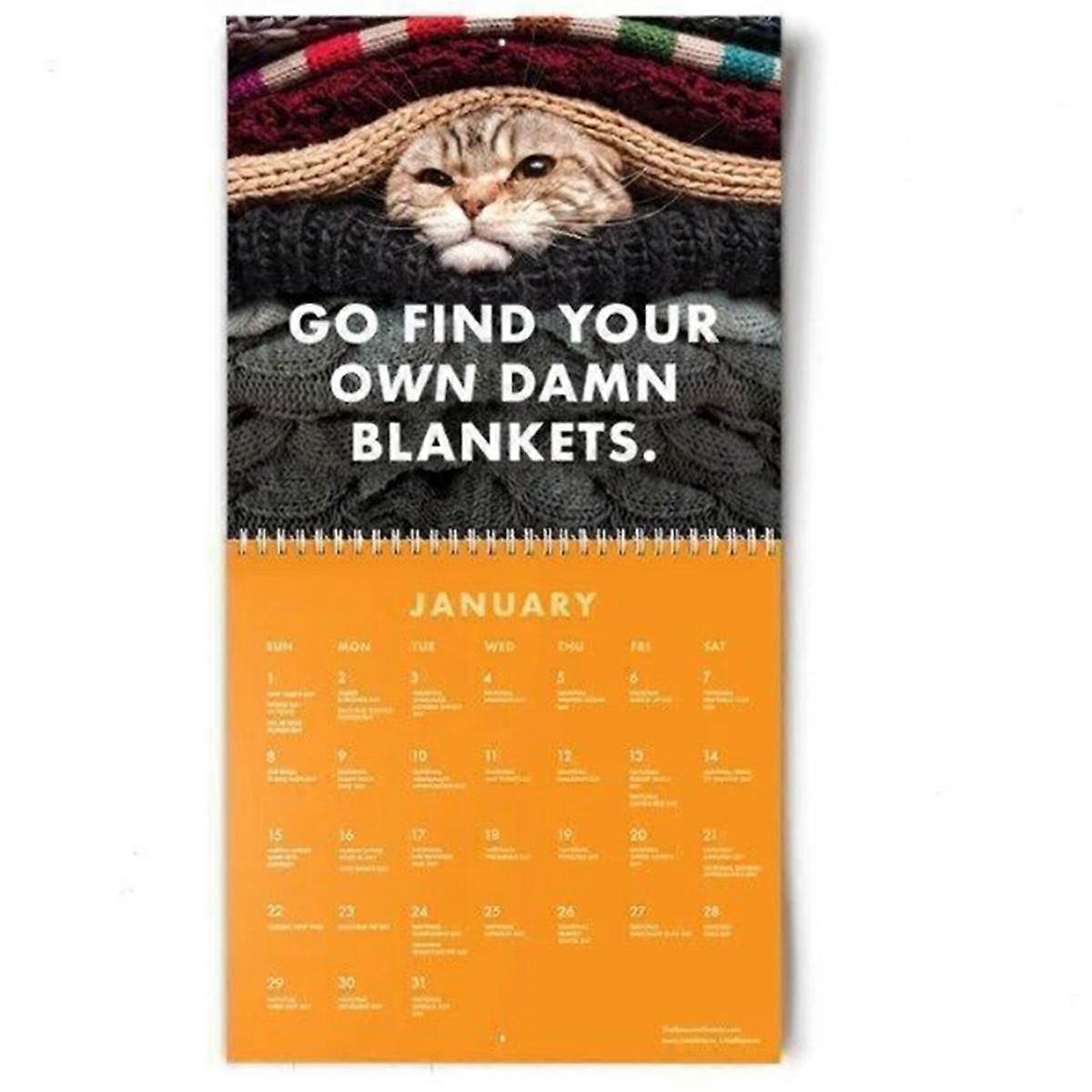 Pissed Off Cats Calendar 2024 Funny Cat Wall Calendar, Calendar, Cat ...