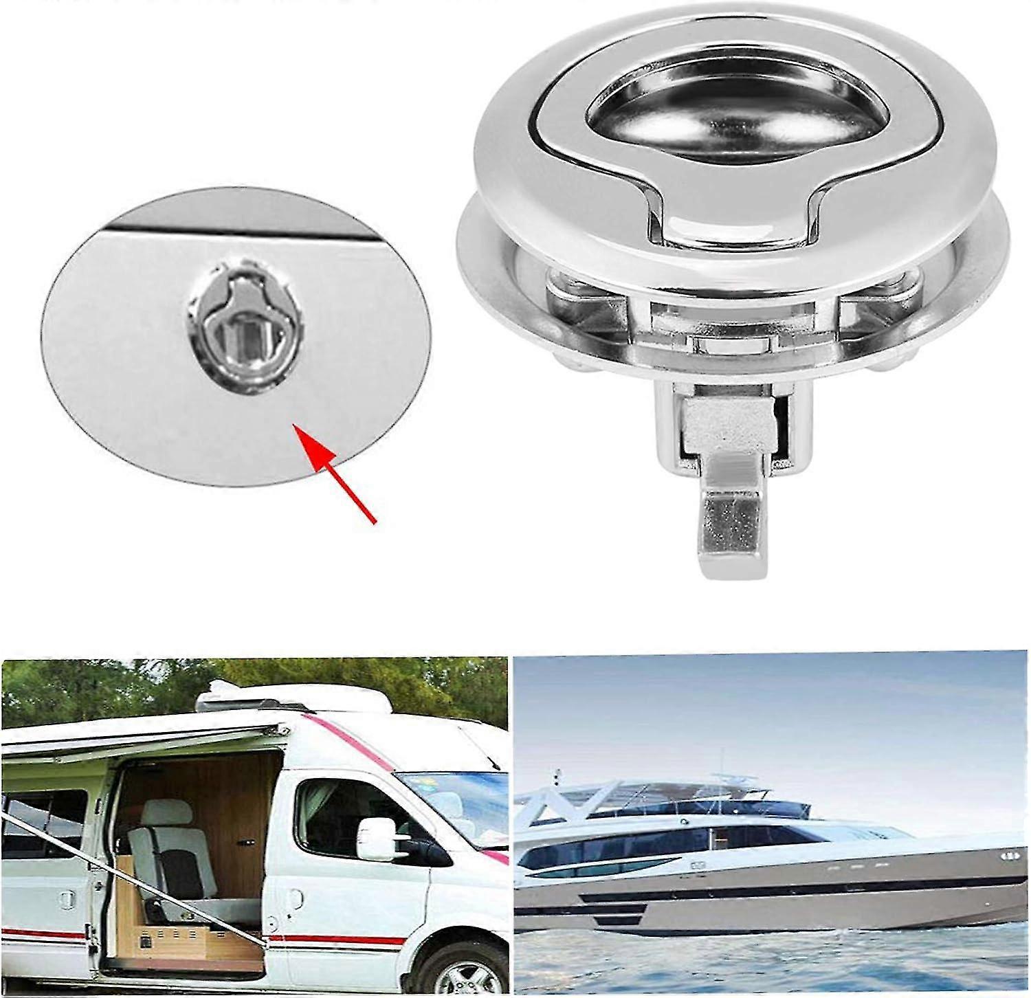 2 Pcs Zinc Alloy Flush Hatch Latch, Flush Door Pull Hatch Slam Latch ...