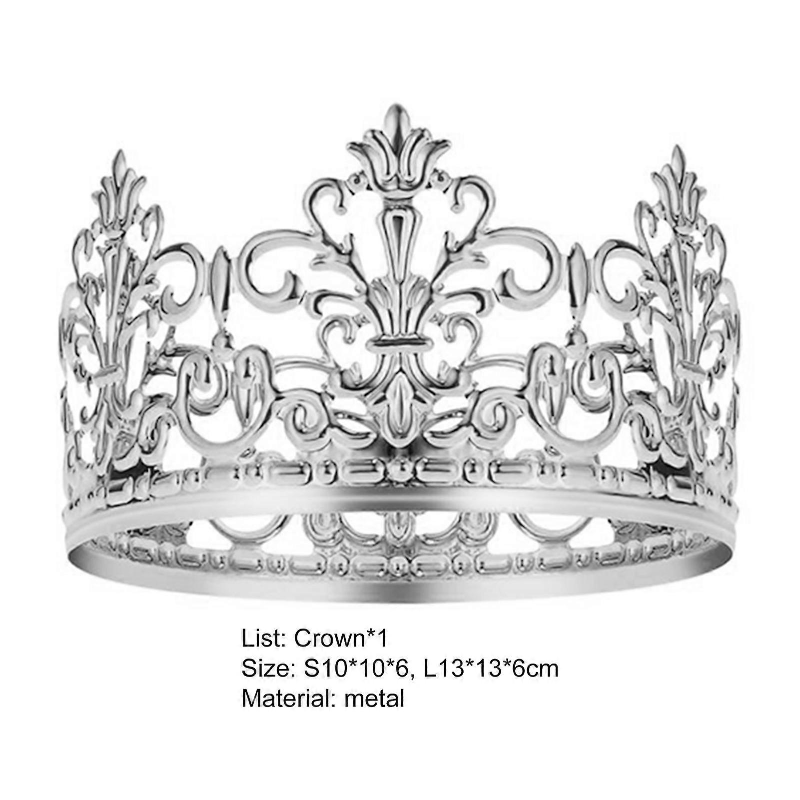 Cake Topper Realistic Looking Rust-proof Metal Crown Cake Topper Royal ...