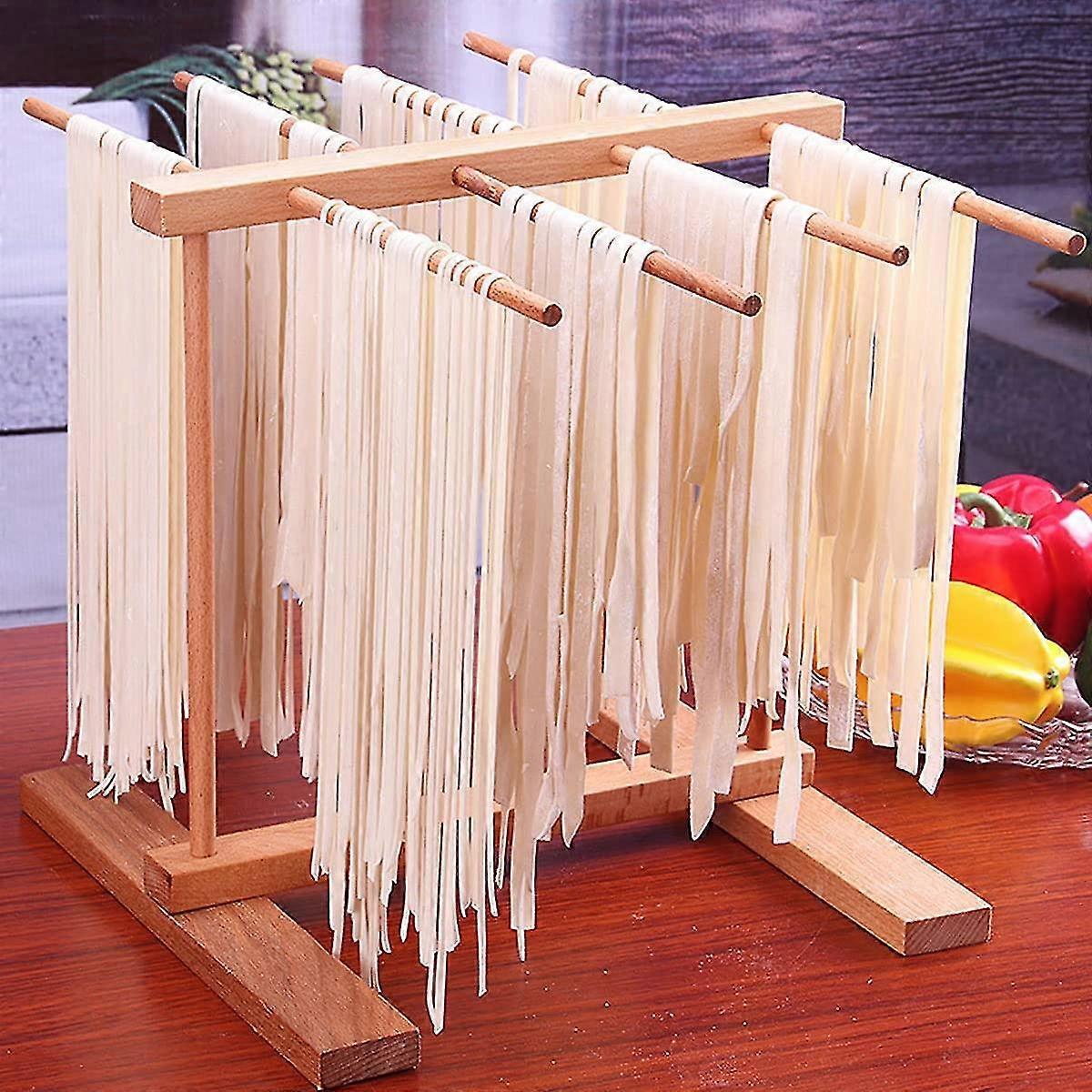 Wooden Pasta Drying Rack Collapsible Noodle Dryer Rack Beech Wood ...