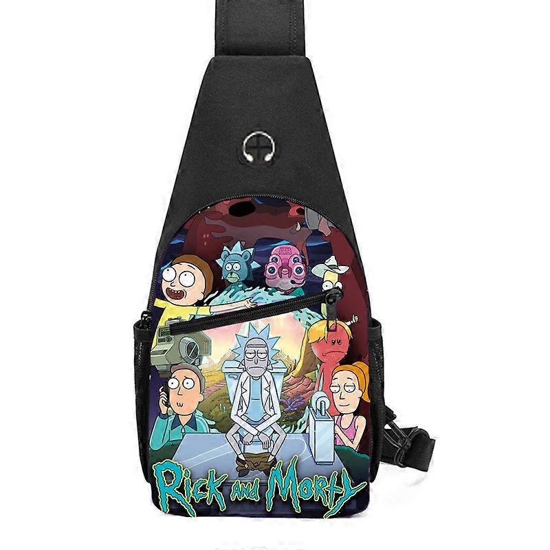 rick and morty crossbody bag shoulder bag 3D digital color printing ...