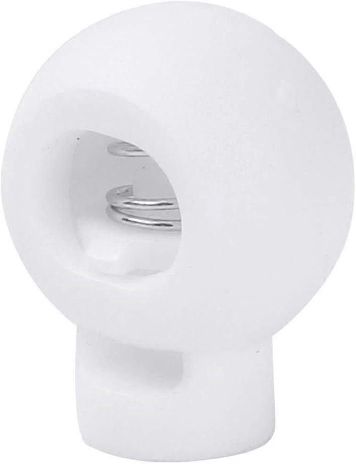 50/100pcs Plastic Round Single Hole Spring Toggles Stoppers Cord Locks ...