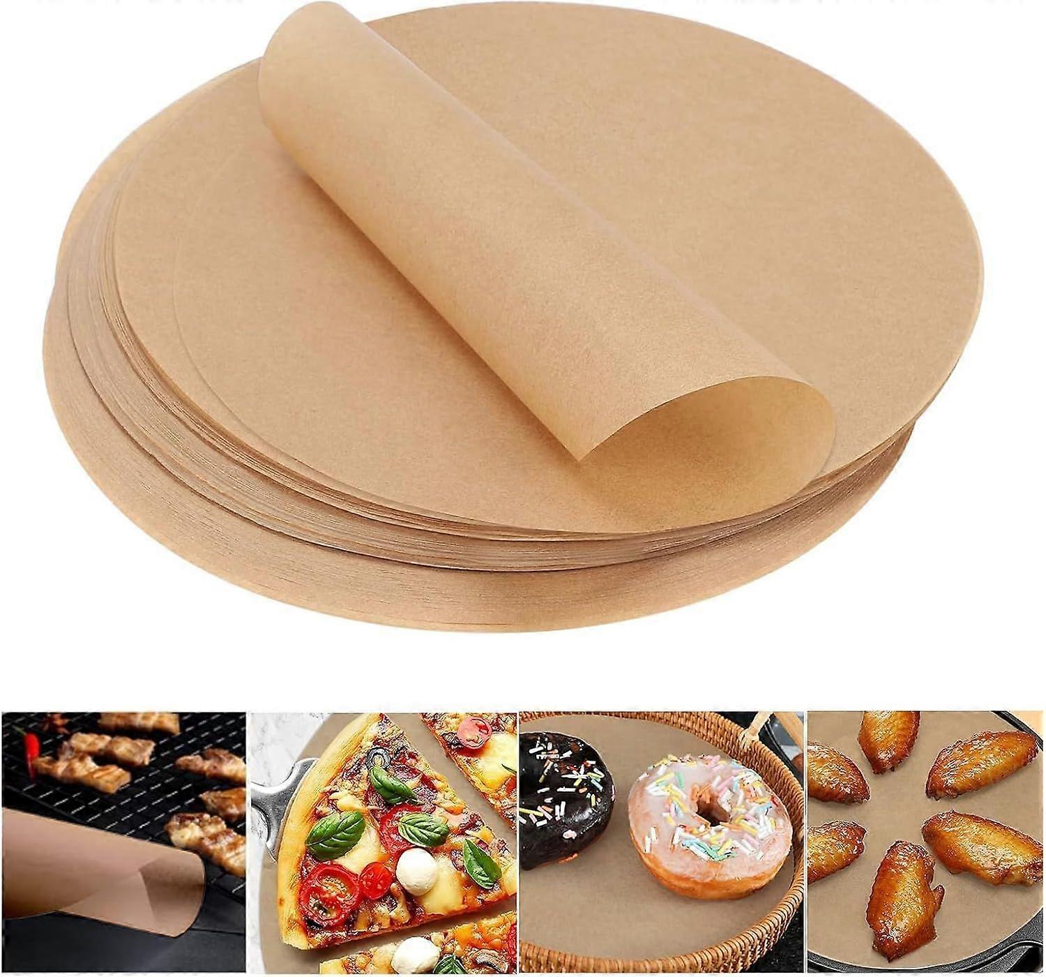 100 Sheets 30 cm Baking Paper Round Non-Stick Baking Paper Round BBQ ...