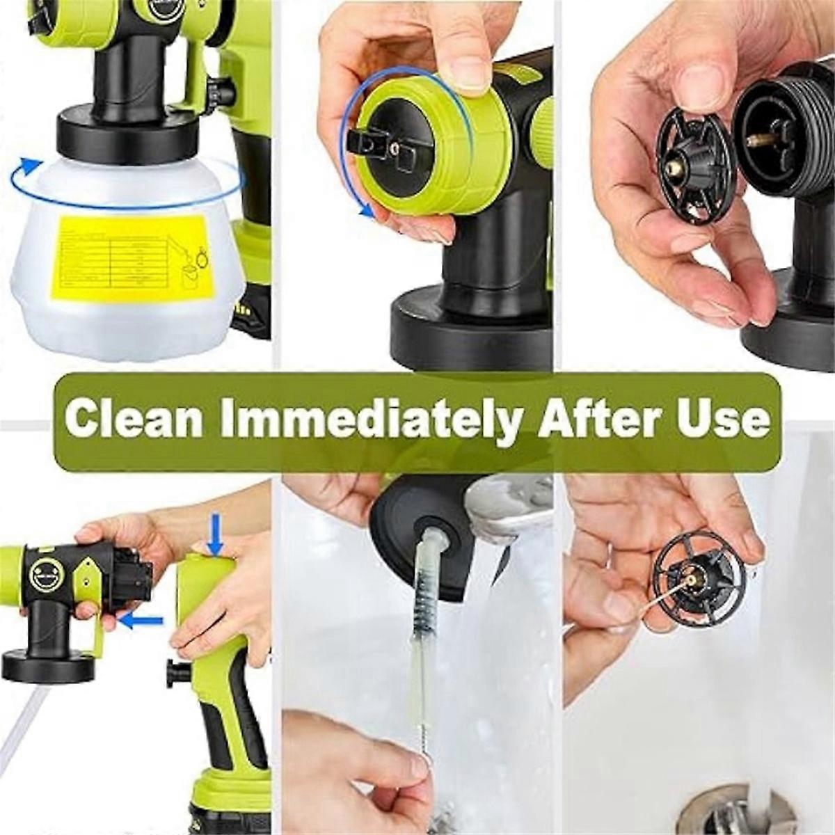 Cordless Paint Sprayer for Ryobi Li-Ion Battery Electric Handheld Paint ...