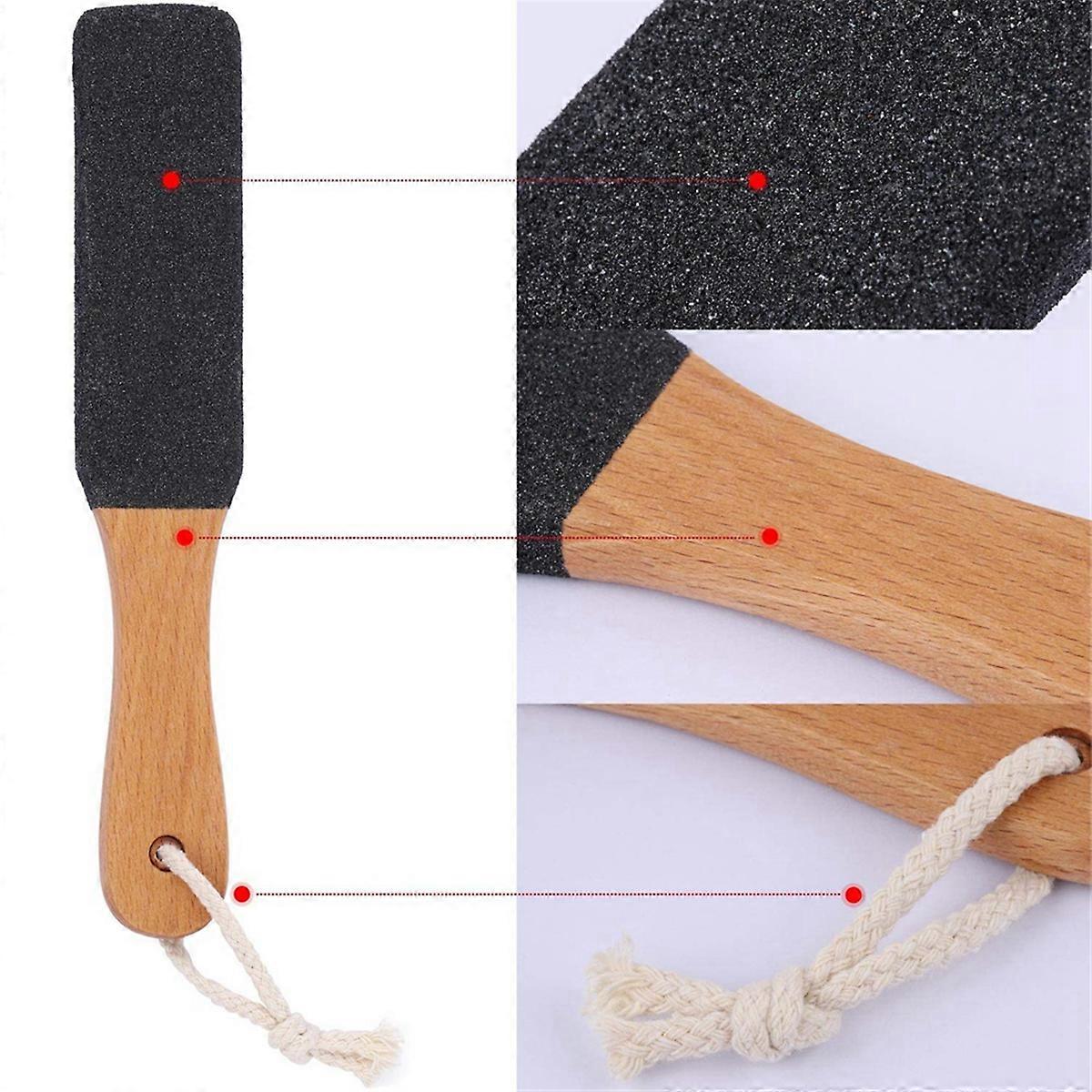 2 Pieces Foot File Callus Remover Heel Grater Wooden Handle Foot ...