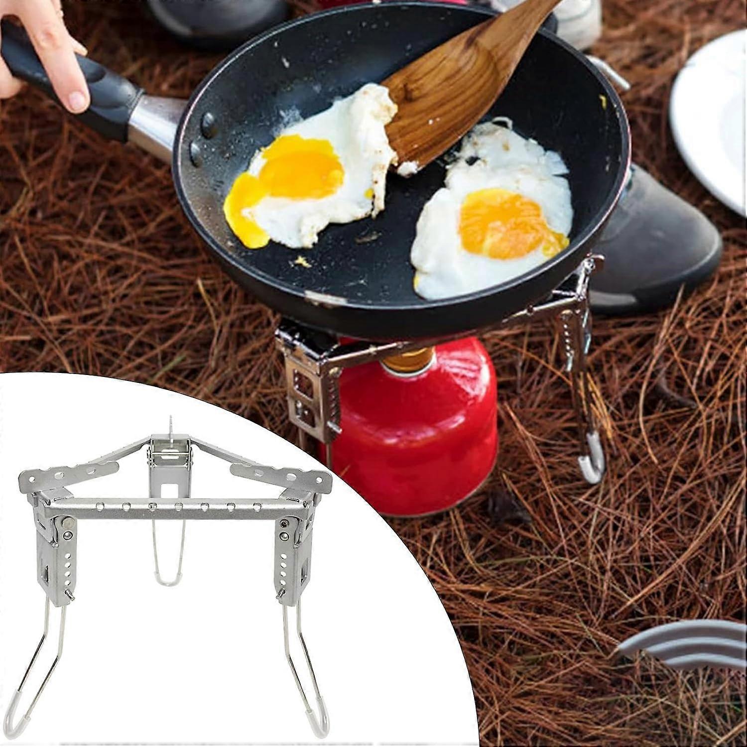 Folding Stove Stand with Adjustable Stainless Steel Grate, Portable ...