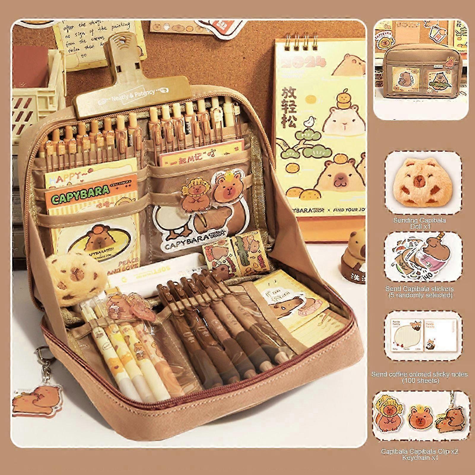 Cute Capybara Pencil Case, Capybara School Supplies, Wide Opening Mouth ...