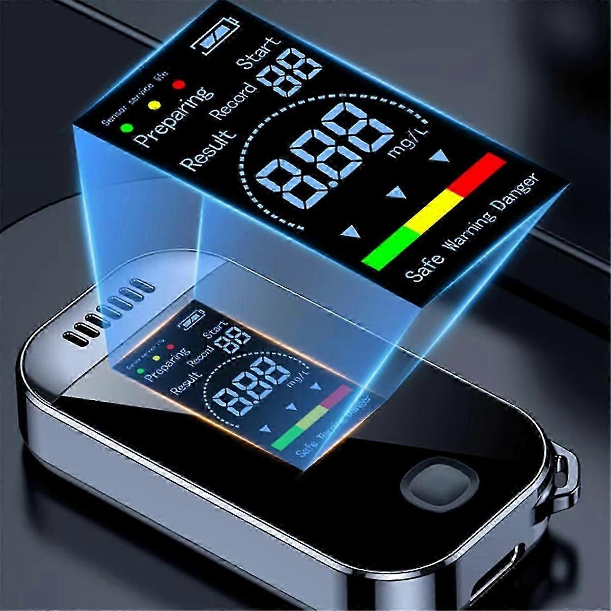 Car Mini Alcohol Detector Portable Alcohol Test Breath Drunk Driving ...