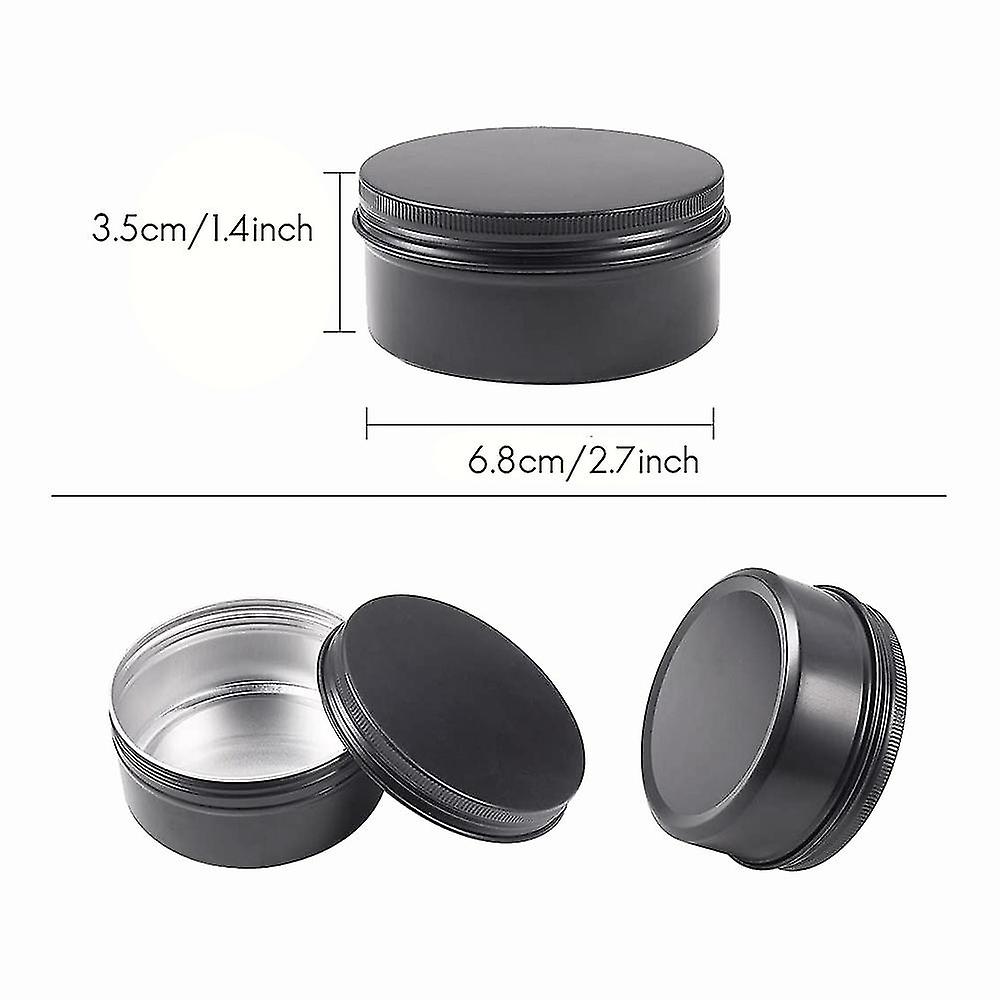 12 Pack Round Tins Cans Screw Top Aluminum Cans With Lids For Lip Balm ...