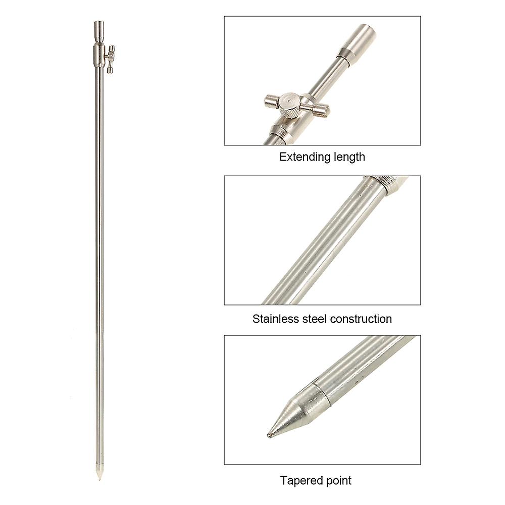 55-100cm Extending Stainless Steel Fishing Bank Stick | Fruugo UK