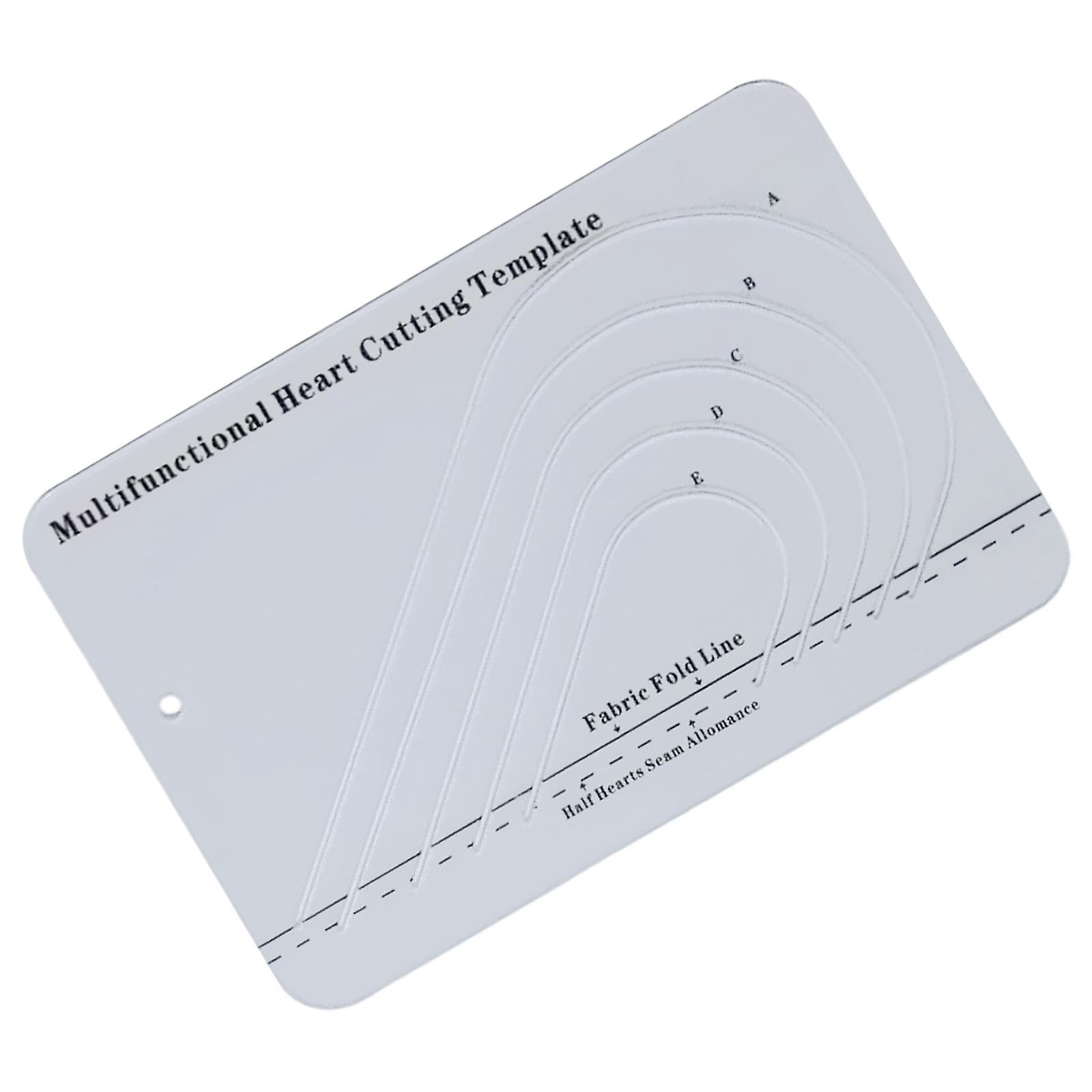 Multifunctional Heart Cutting Template Half Heart Template Shape Stencil Ruler Pattern Acrylic ...