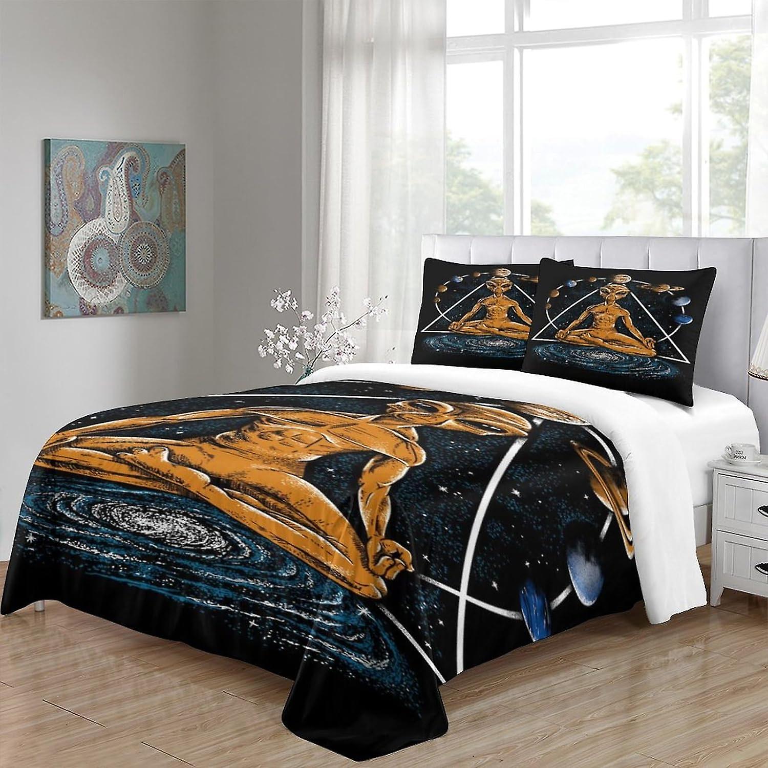 ARIJORJA alien Bedding Duvet Cover 3D space Printed Quilt Duvet Cover ...