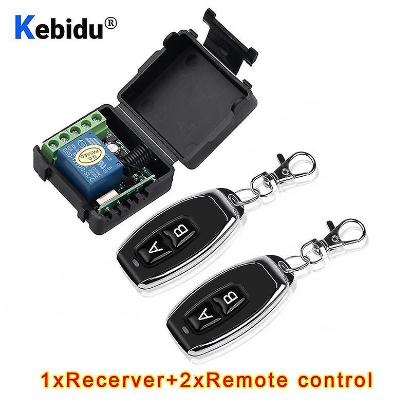 kebidu 433 Mhz DC12V 10A 1 CH Relay Remote Control Switch Receiver + 2 ...