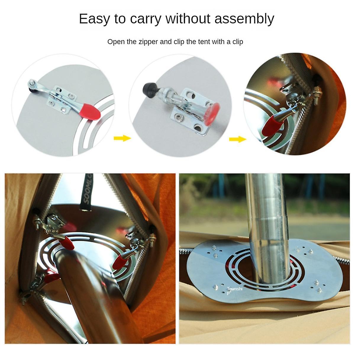 Tent Stove Jack Camping Firewood Stove Pipe Insulation Flame Protection ...