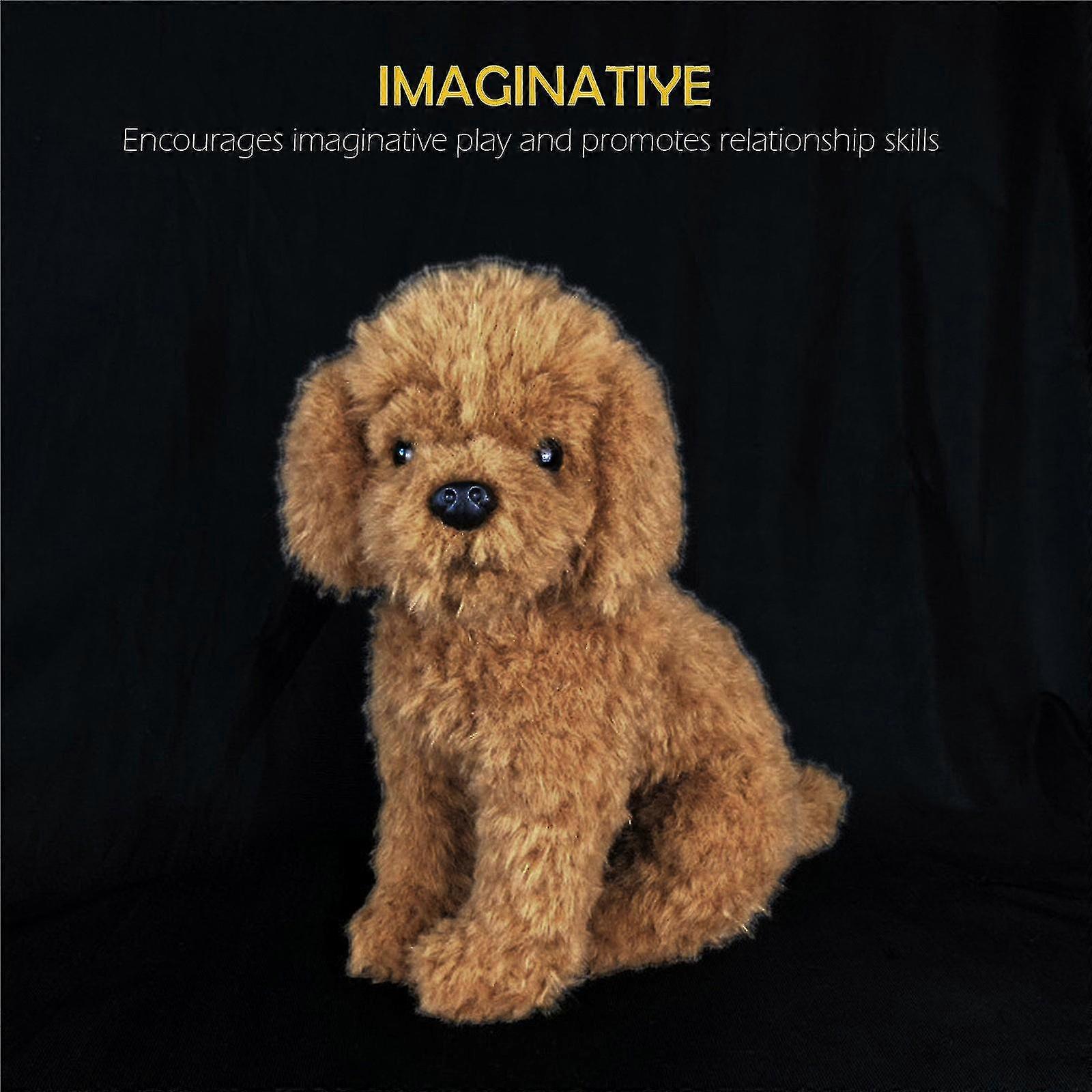 Realistic Plush Toy Dog Labradoodle Dog Plush Stuffed Animal For Kids ...