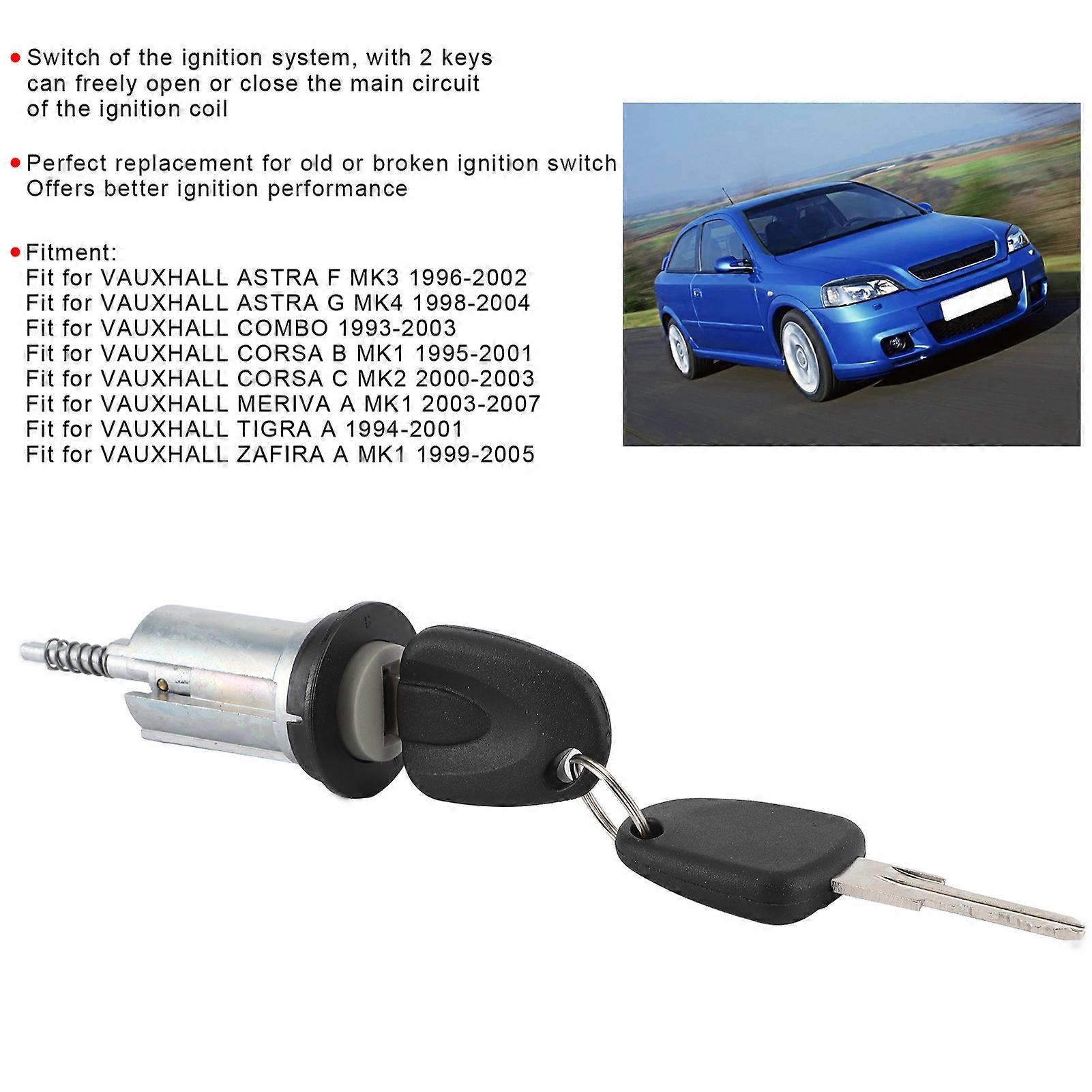 Ignition Barrel Switch Lock with 2 Keys 0913694 Fit for VAUXHALL ASTRA ...
