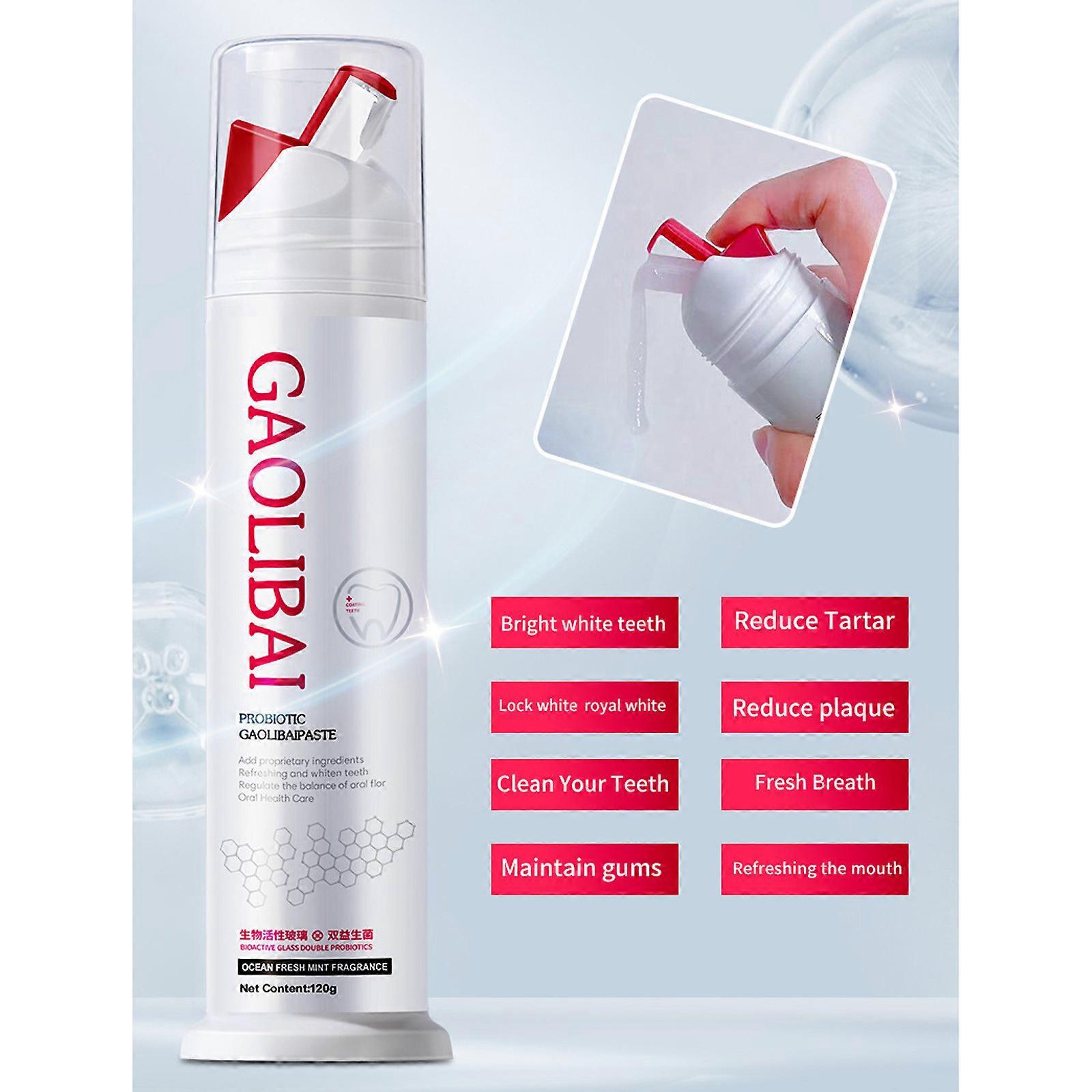 Double Whitening Probiotic Toothpaste Seaweed Active Peptide Removes ...