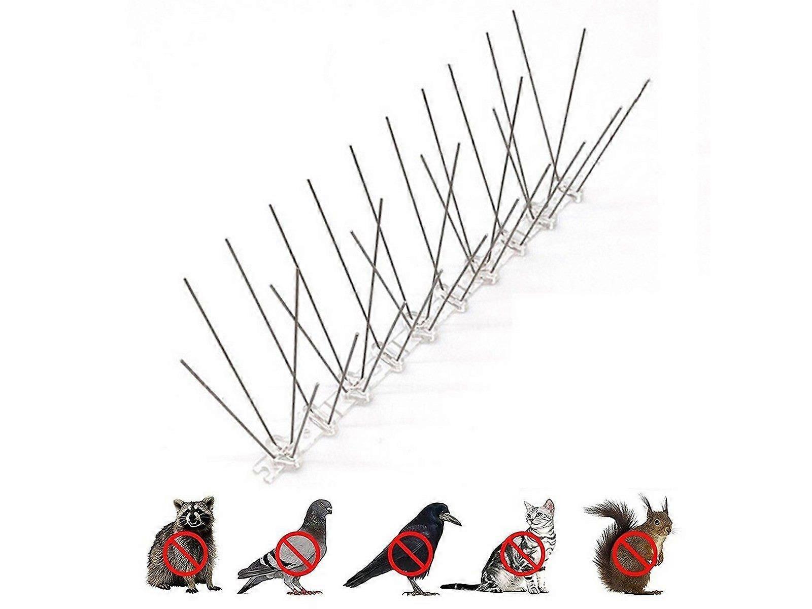 24Pcs Stainless Steel Bird Repellent Spike Repeller for Verandas Roof ...