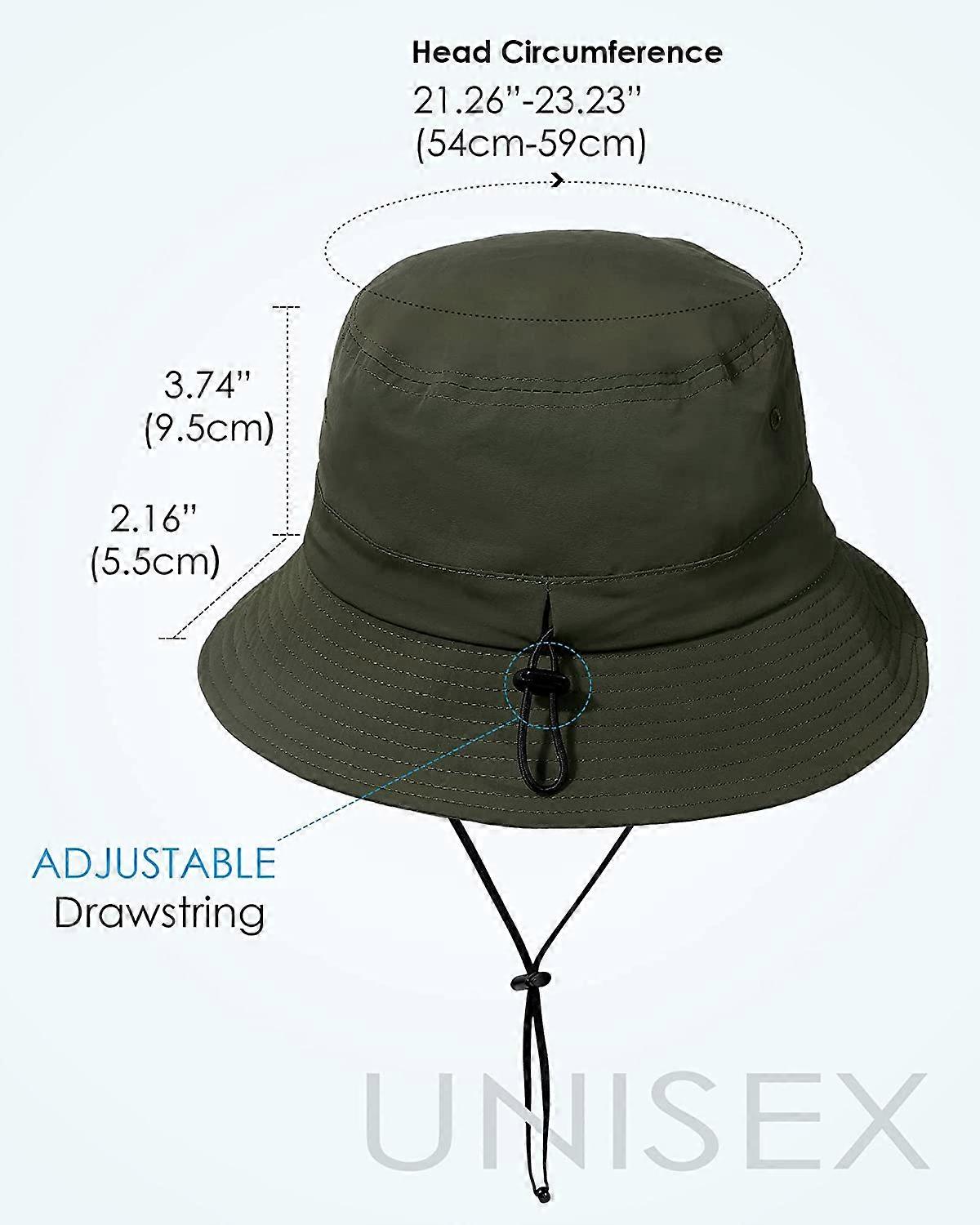 Waterproof Bucket Hat for Women Men Rain Hat UPF 50+ Wide Brim Boonie ...