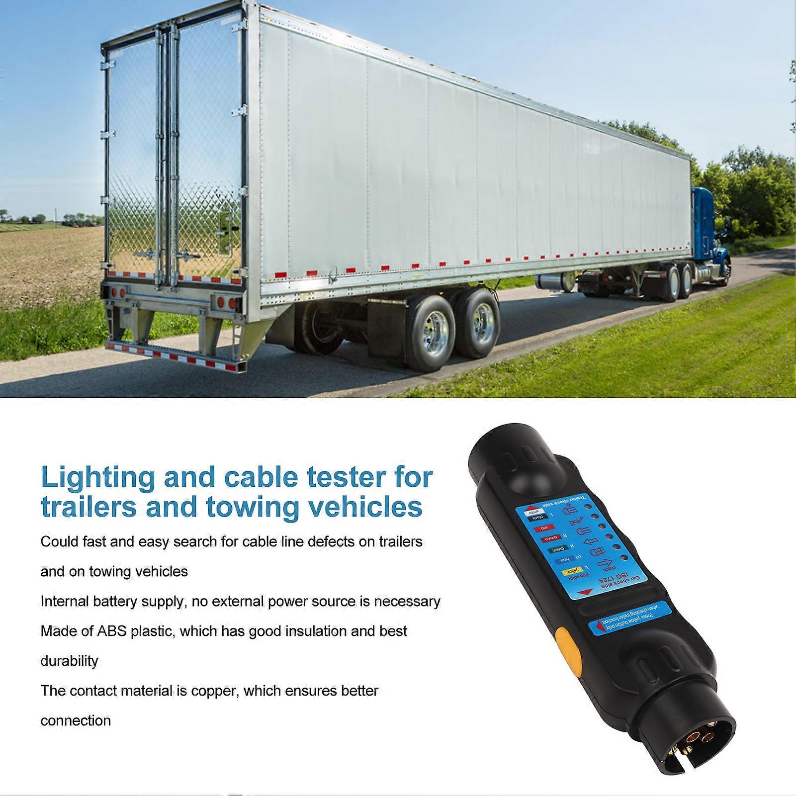 12V 7pin Trailer Towing Lights Wiring Circuit Tester Plug Socket ...