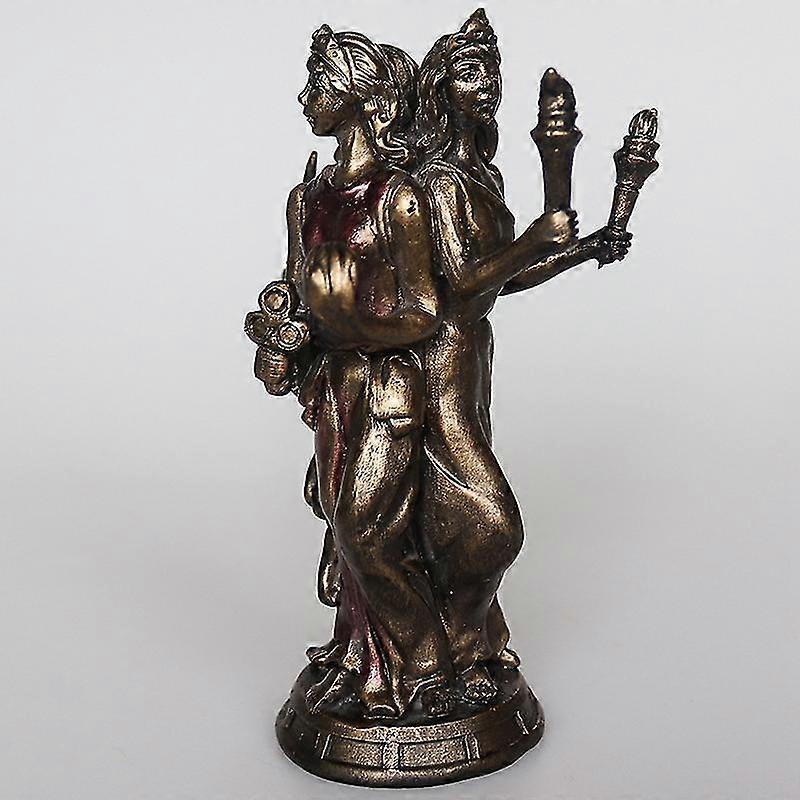 Vintage Greek Three Goddess Resin Statue Triple Form Goddess Statue ...
