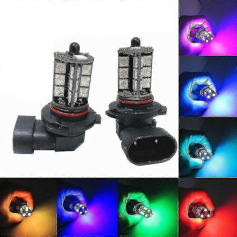 2x H11 H8 H9 5050 Led 27smd Rgb Car Headlight Fog Light Bulb Lamp ...