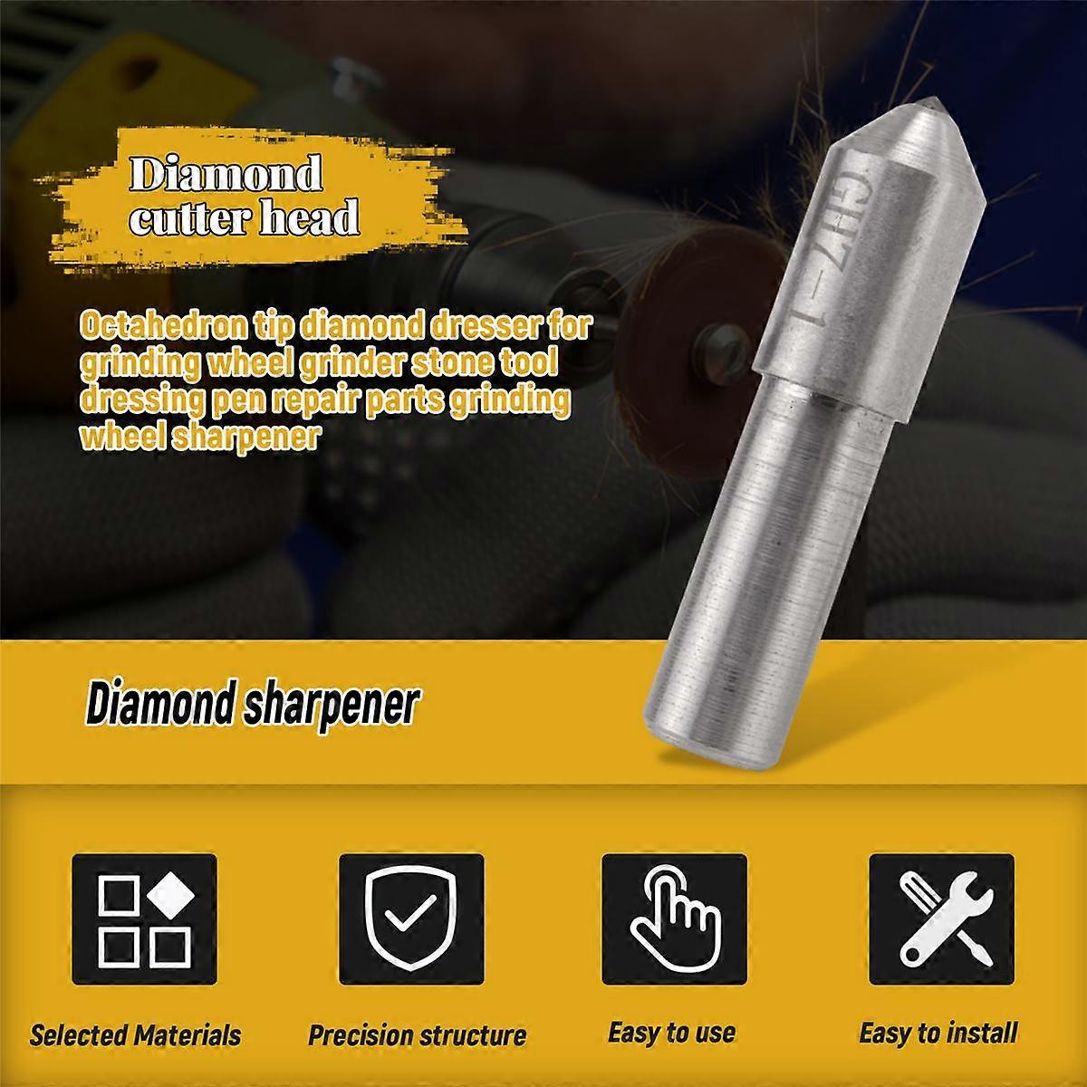 Octahedron Tip Diamond Dresser for Grinding Wheel Grinder Stone Tool ...