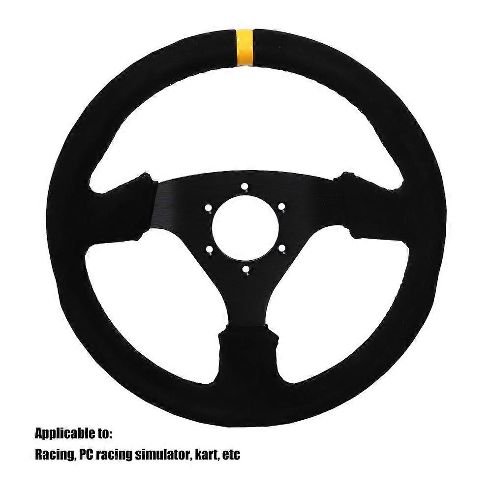 Universal 330mm Steering Wheel Suede Drift Sim Racing Game Steering ...