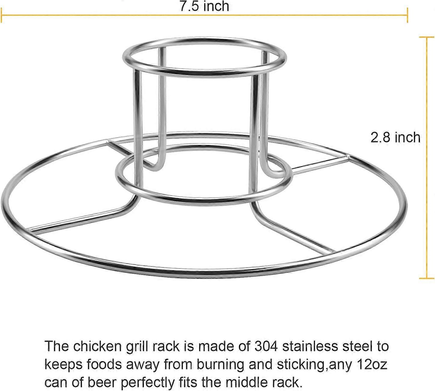 Beer Can Chicken Holder, Stainless Steel Beercan Chicken Roaster Rack ...