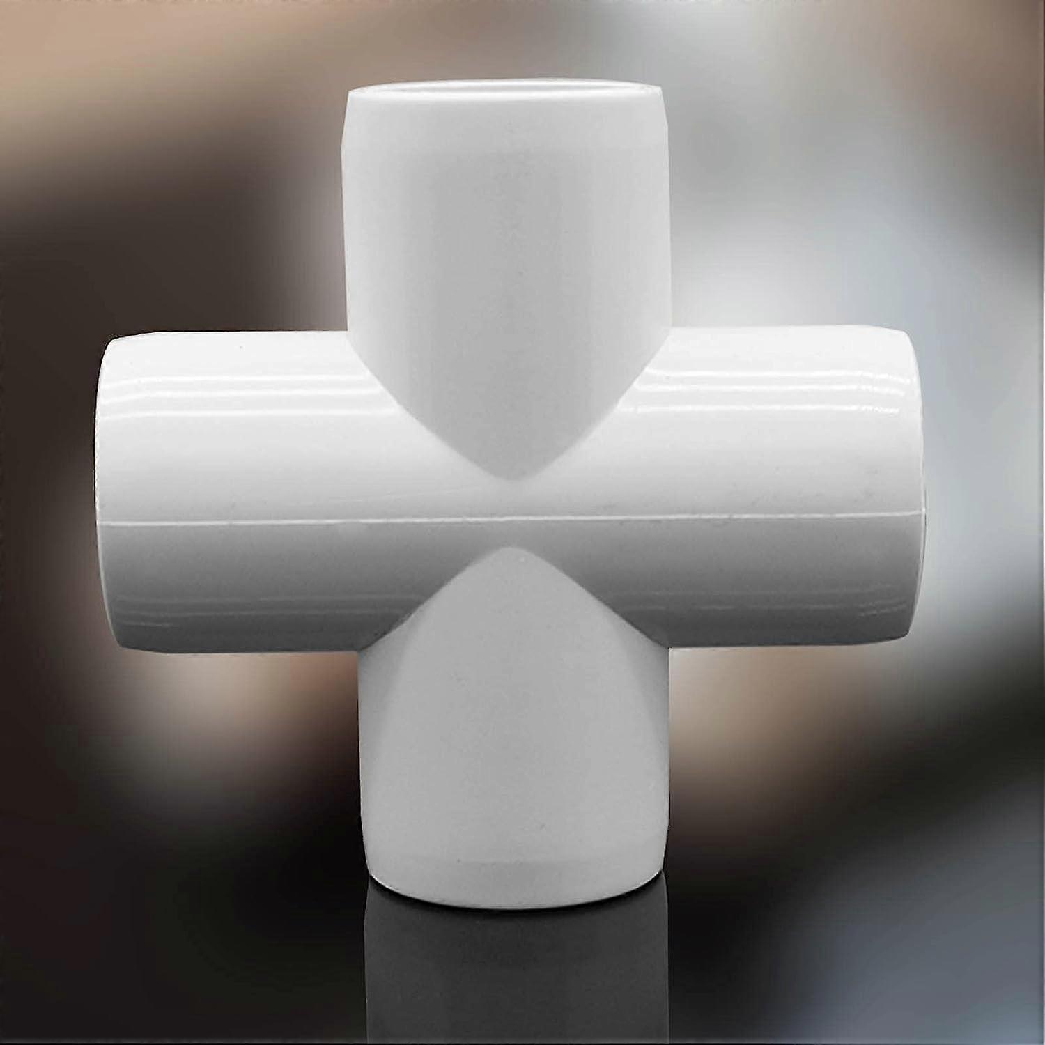 20PCS 4 Way Cross PVC Fittings, 1/2Inch Heavy Duty PVC Pipe Fitting PVC ...