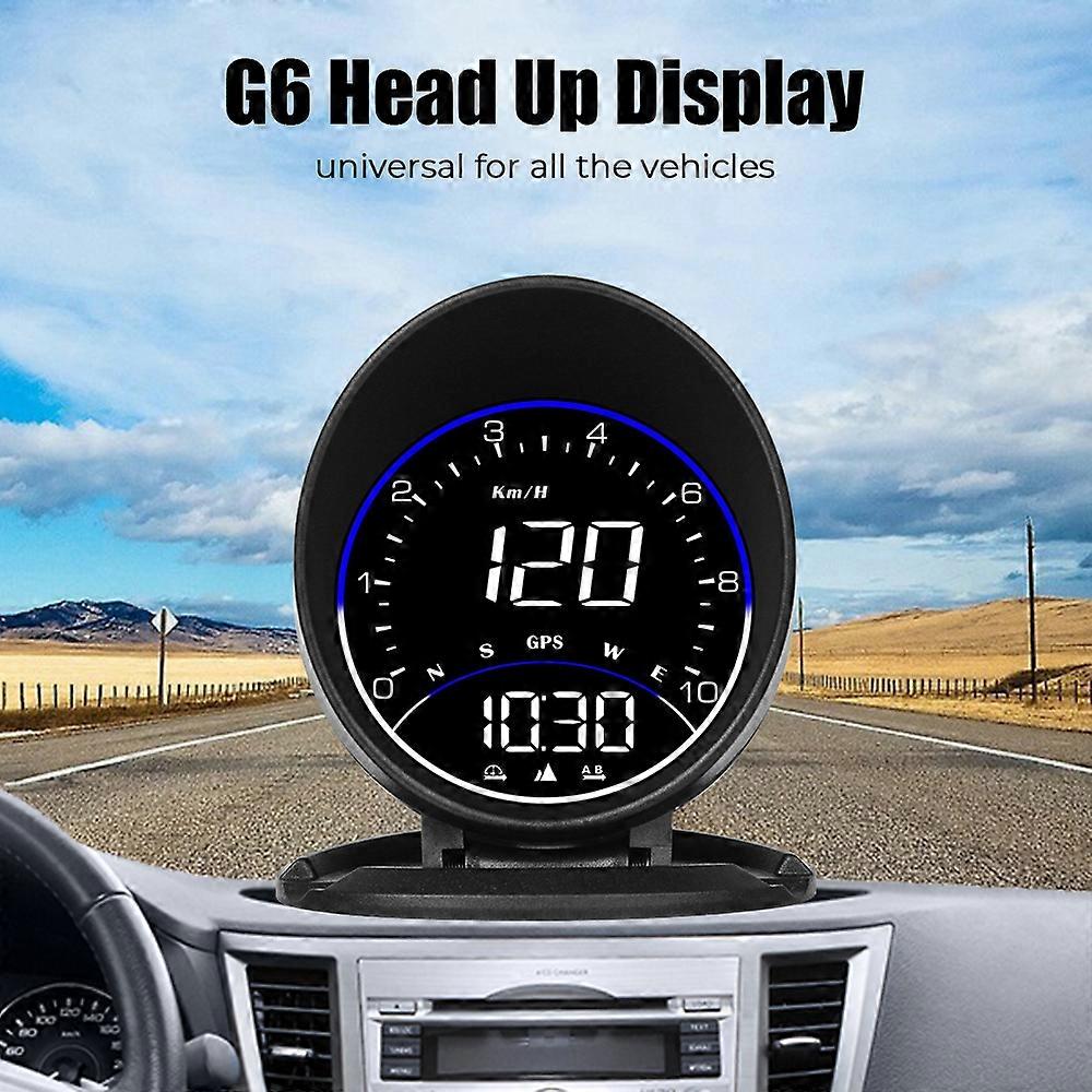 Digital Clock Altitude Meter G6 HUD GPS Compass Car Head Up Display ...
