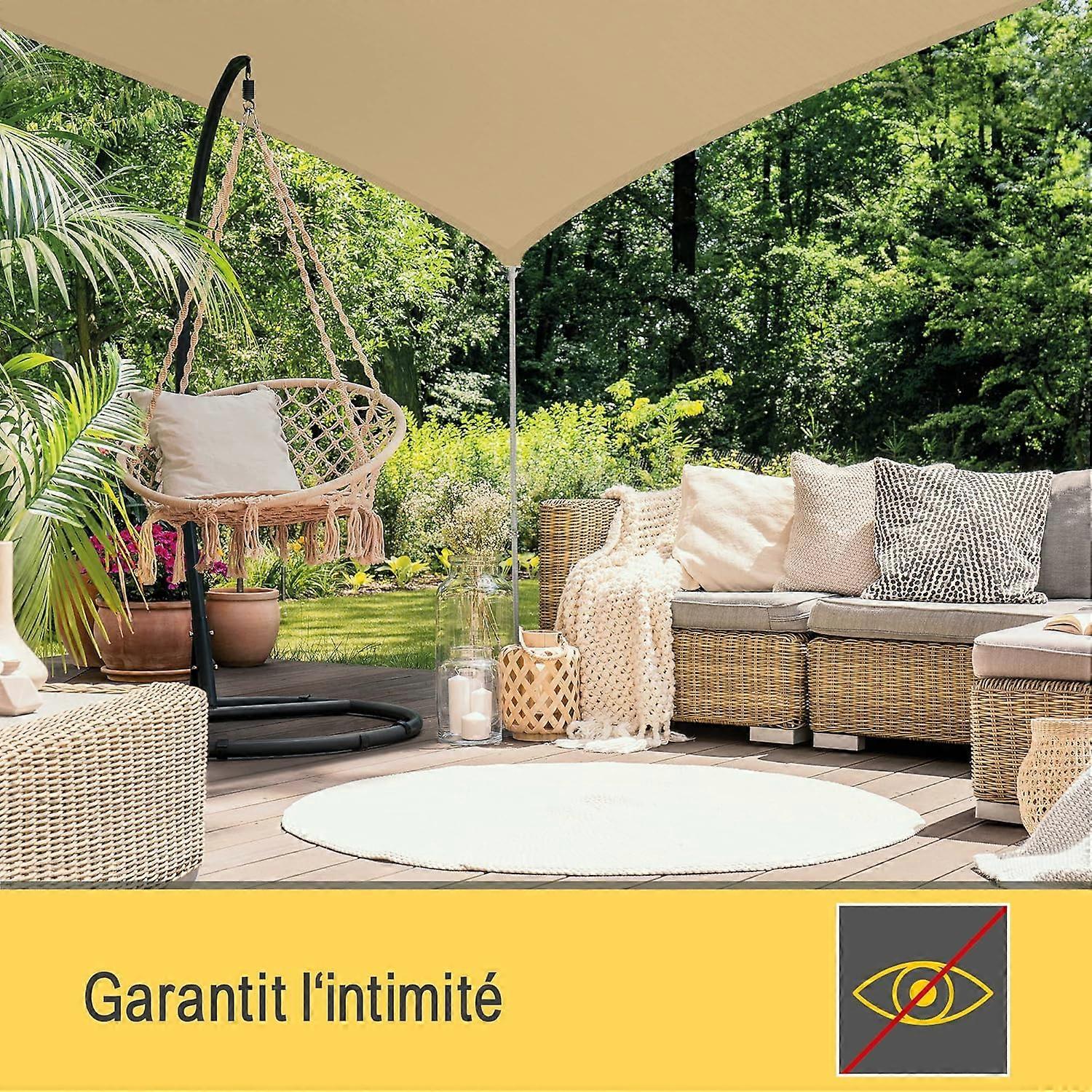 Triangular Shade Sail 3.6x3.6x3.6m Waterproof Sun and UV Protection ...