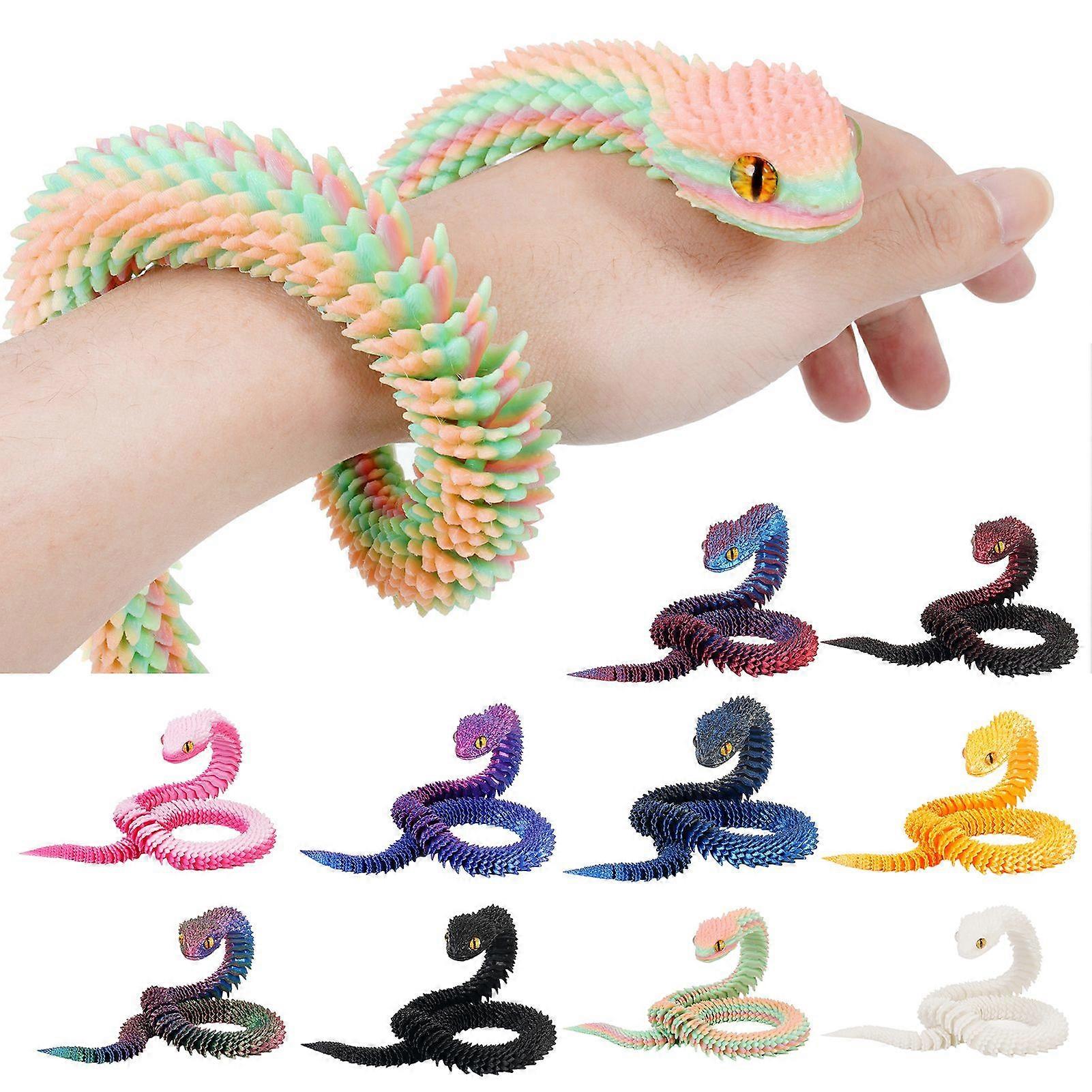 3D Printed Snake Toy 60cm Desktop Articulated Snake with Flexible ...