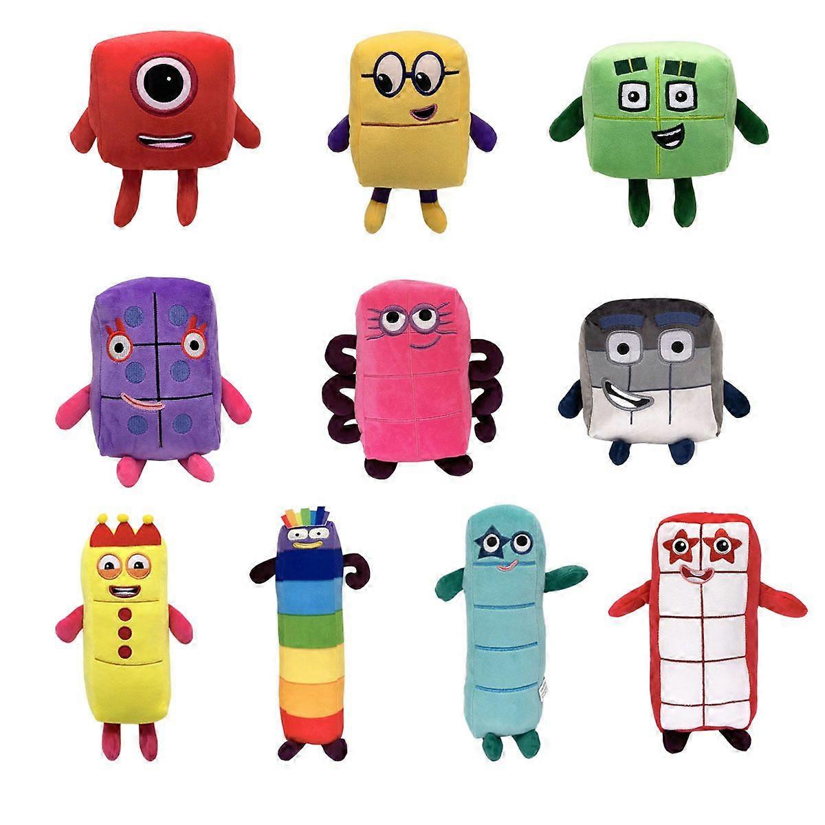 Plush figurine digital block toy children's math primer animated doll ...
