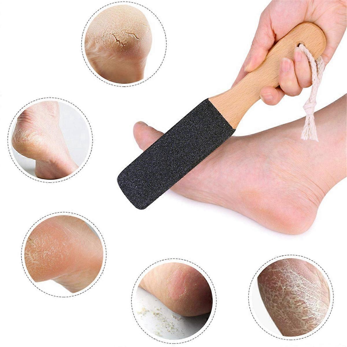 2 Pieces Foot File Callus Remover Heel Grater Wooden Handle Foot ...