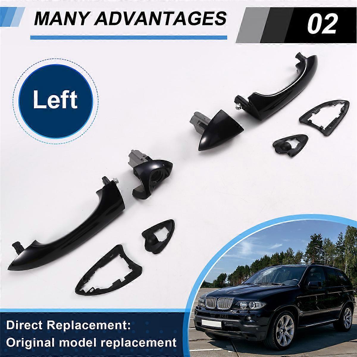 Front Left+Right Exterior Door Handle for BMW X5 E53 2000-2006 Outer ...