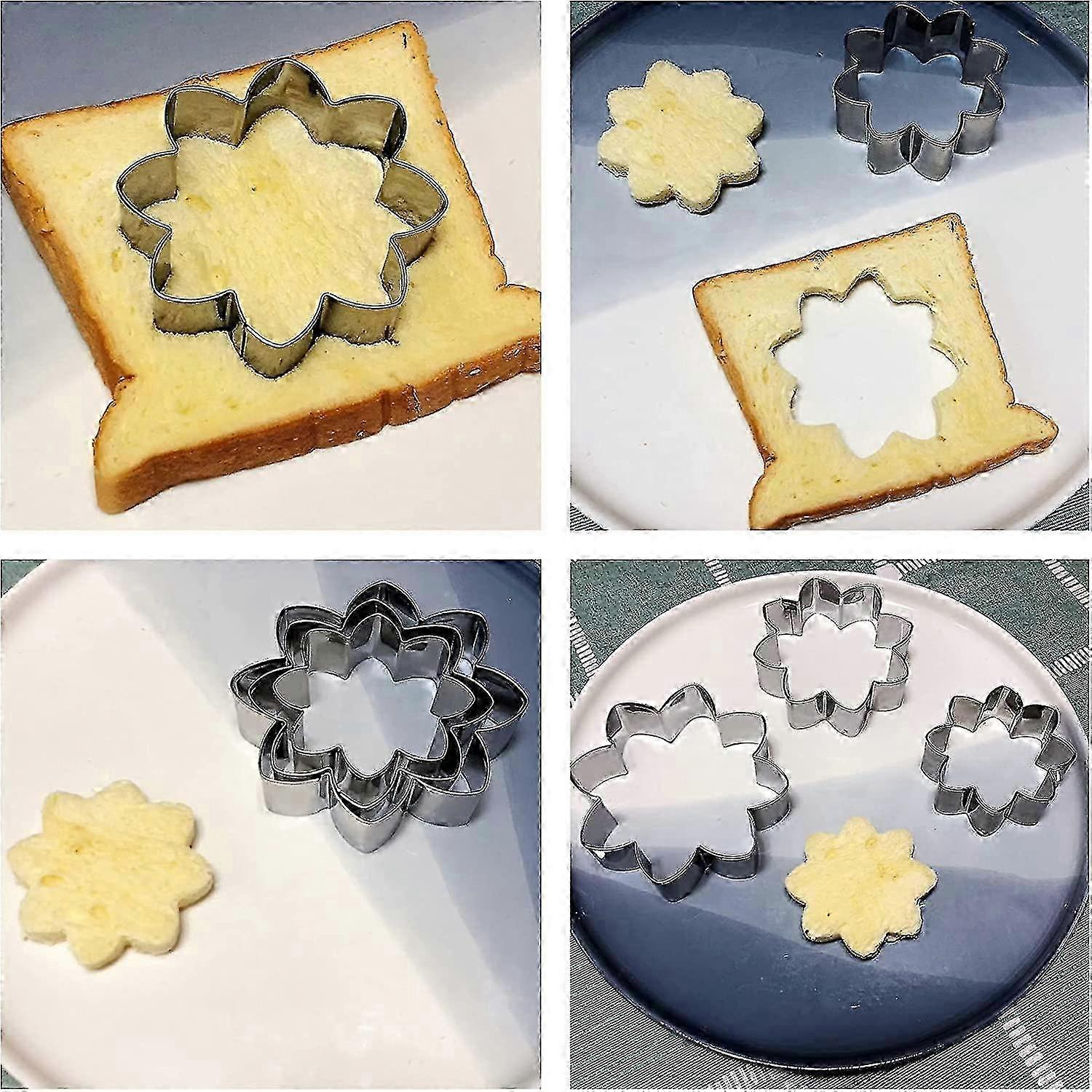 Sunflower Cookie Cutter Set-size 3.8" 3.1" 2.6"-3 Piece-cookie Cutters ...