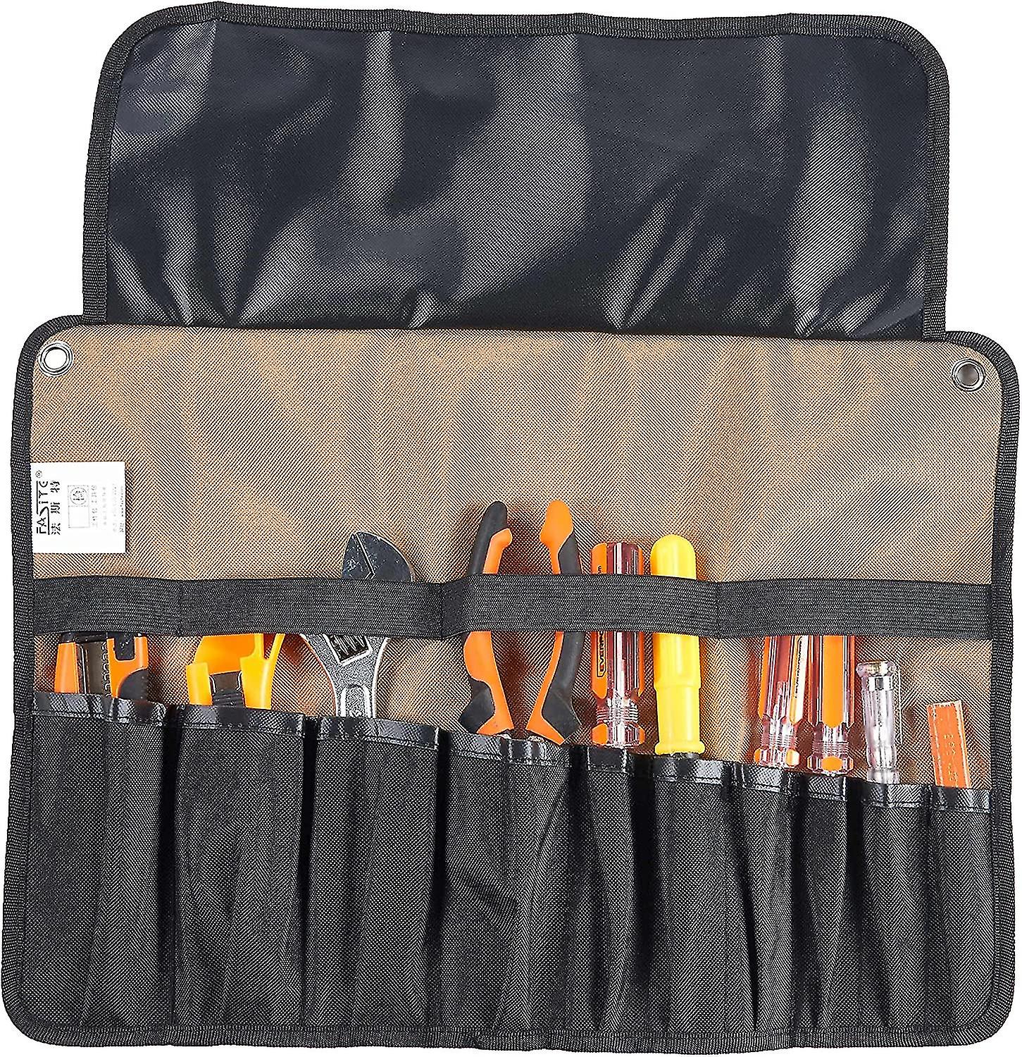 1pc Tool Kit/10 Pockets Tool Holder Roll Storage Pouch Foldable ...