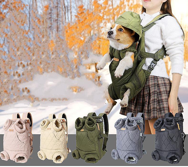 Winter Thickened Pet Outing Portable Strap Chest Backpack | Fruugo UK
