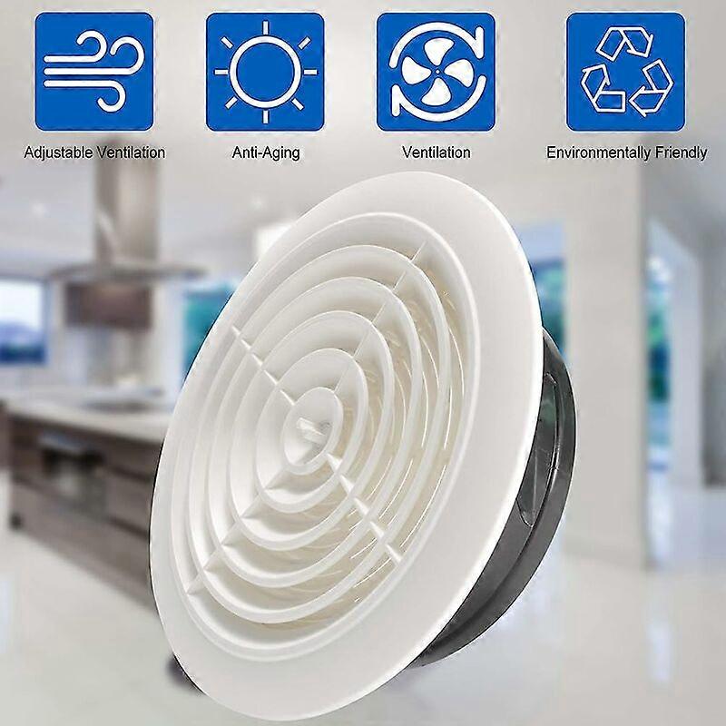200mm Round Air Vent Adjustable Vent Grille | Fruugo UK