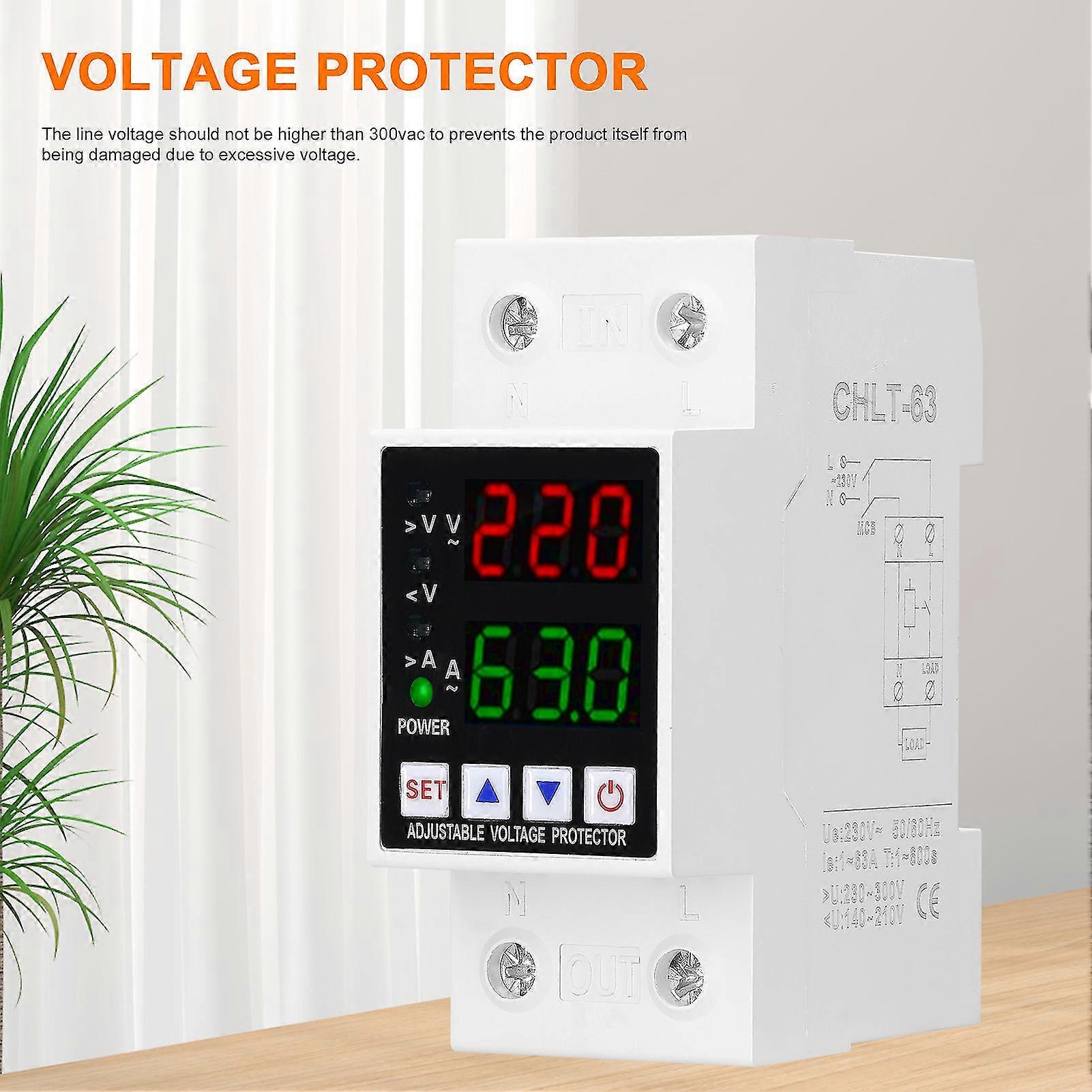 Dual Display Adjustable Voltage Protector Intelligent Over-voltage ...