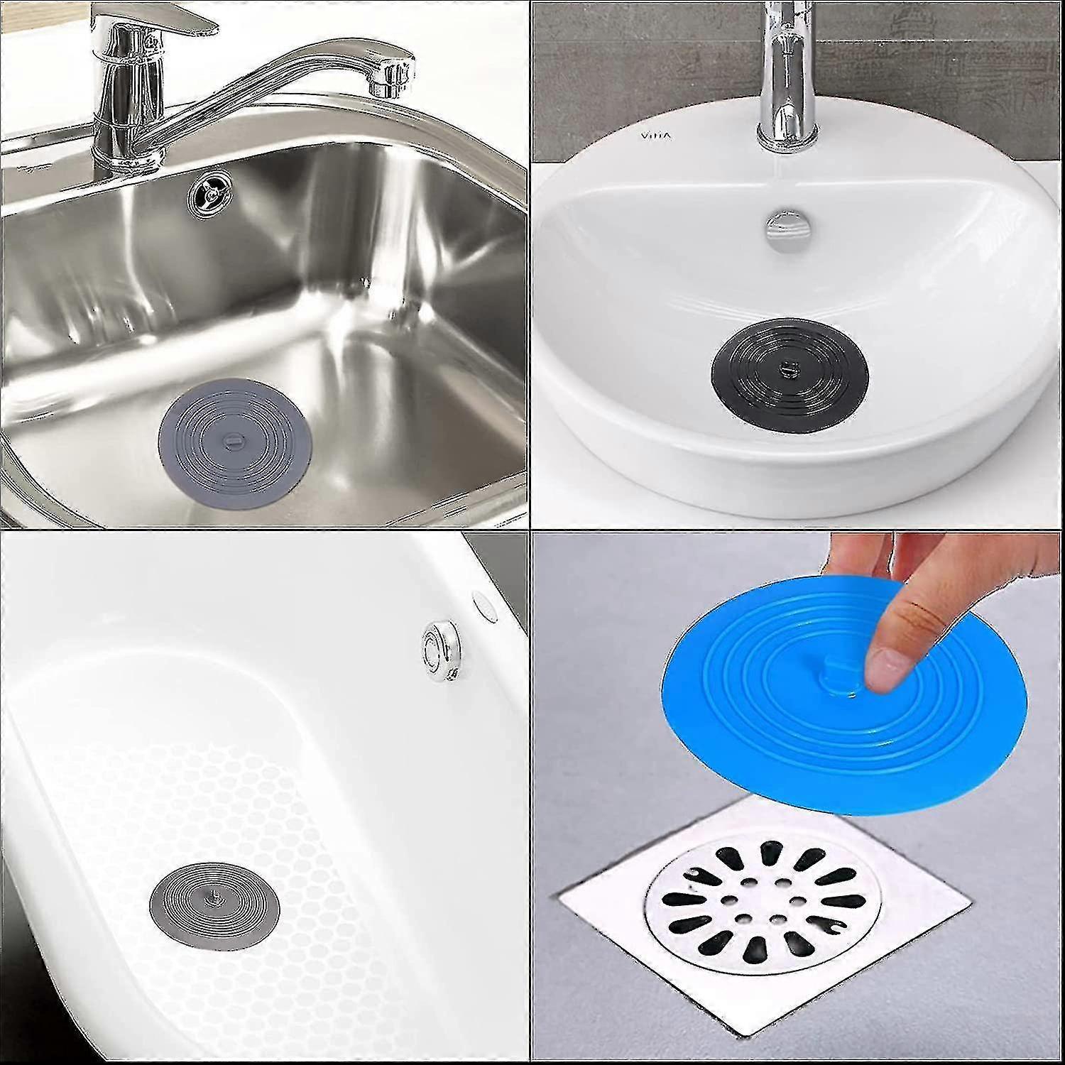 3 Pieces Silicone Sink Stopper, Universal Drain Stoppers, Kitchen Sink ...