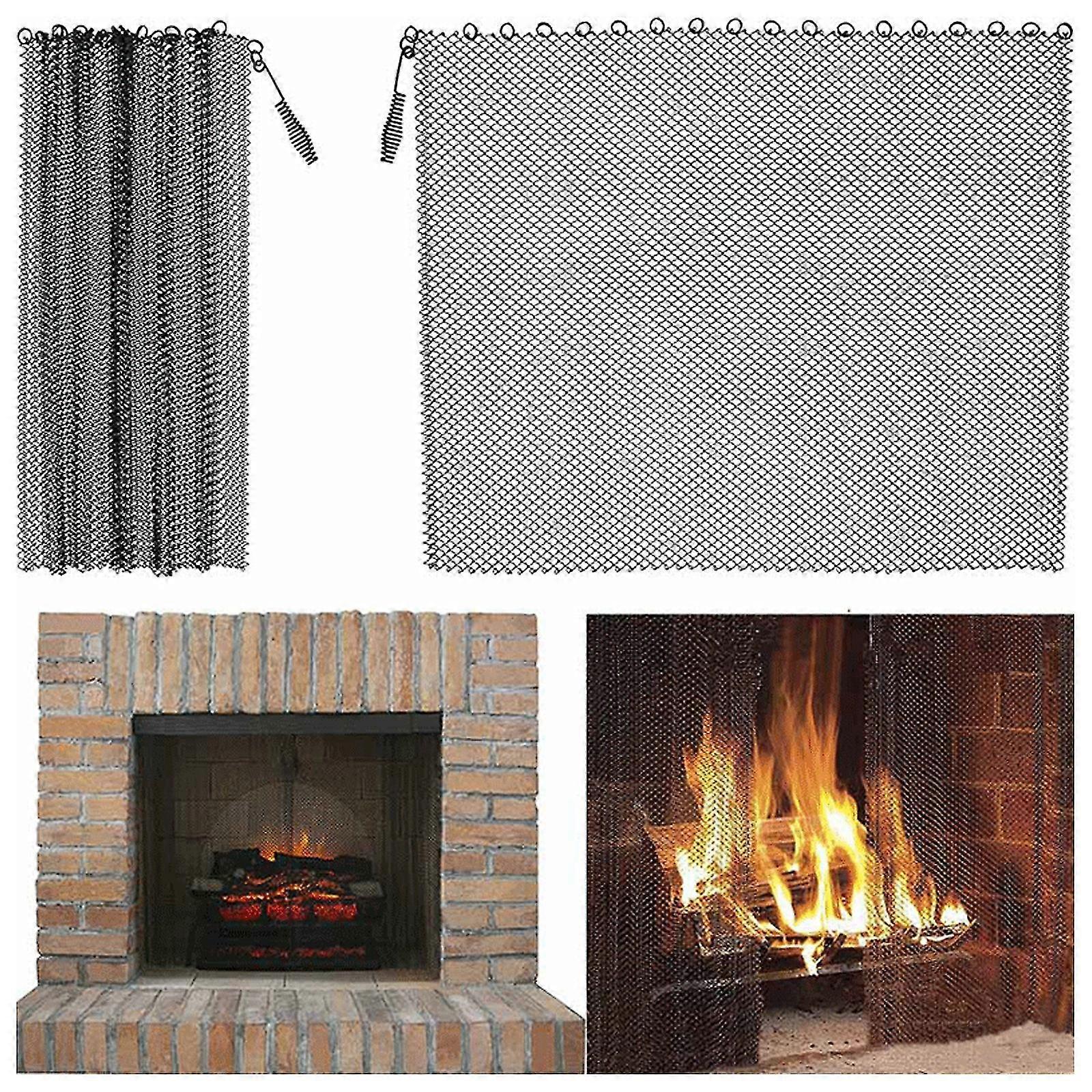 Fireplace Net Screen Curtains Prevent Sparks From Damaging Your ...