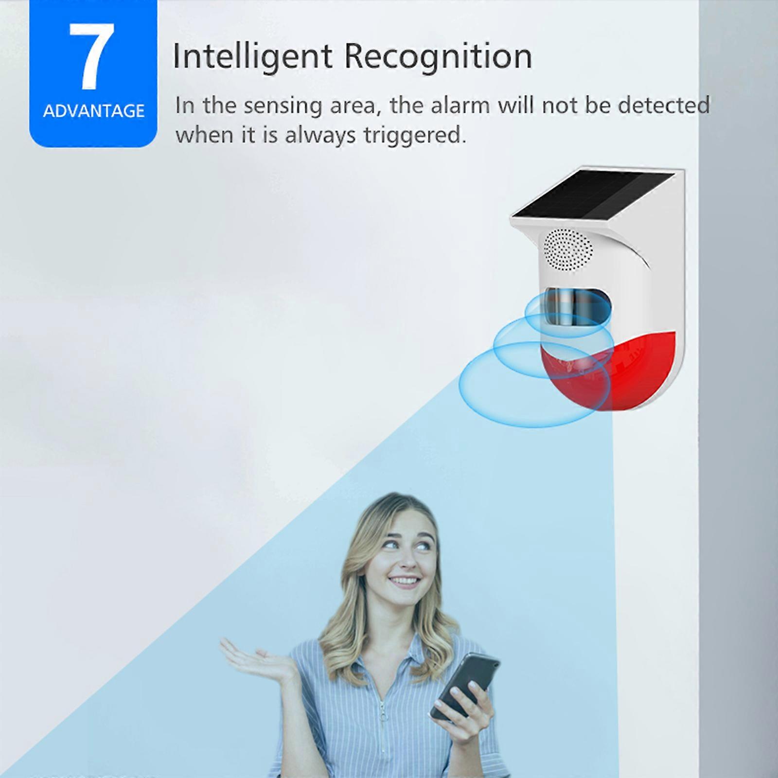 Solar Powered Wireless Independent Infrared Motion Sensor Detector ...