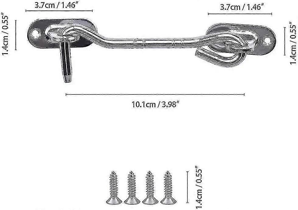 Storm Hook, Hook Lock Stainless Steel 2 Pieces, Cabin Hook For The ...