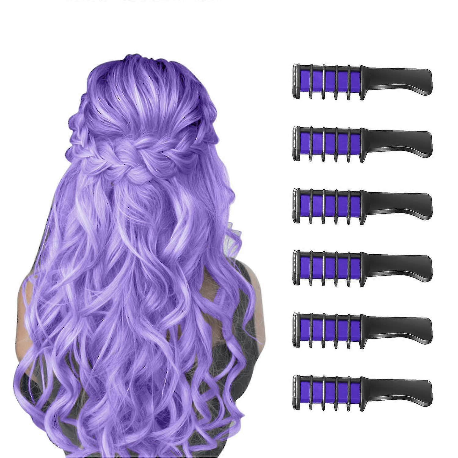 Hair Chalk Comb Temporary Bright Hair Color Dye For Kids | Fruugo UK