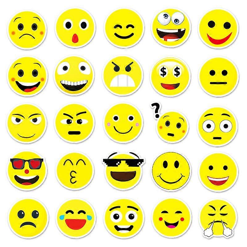 50 sheets of cute smiley stickers waterproof and non-repeating, self ...