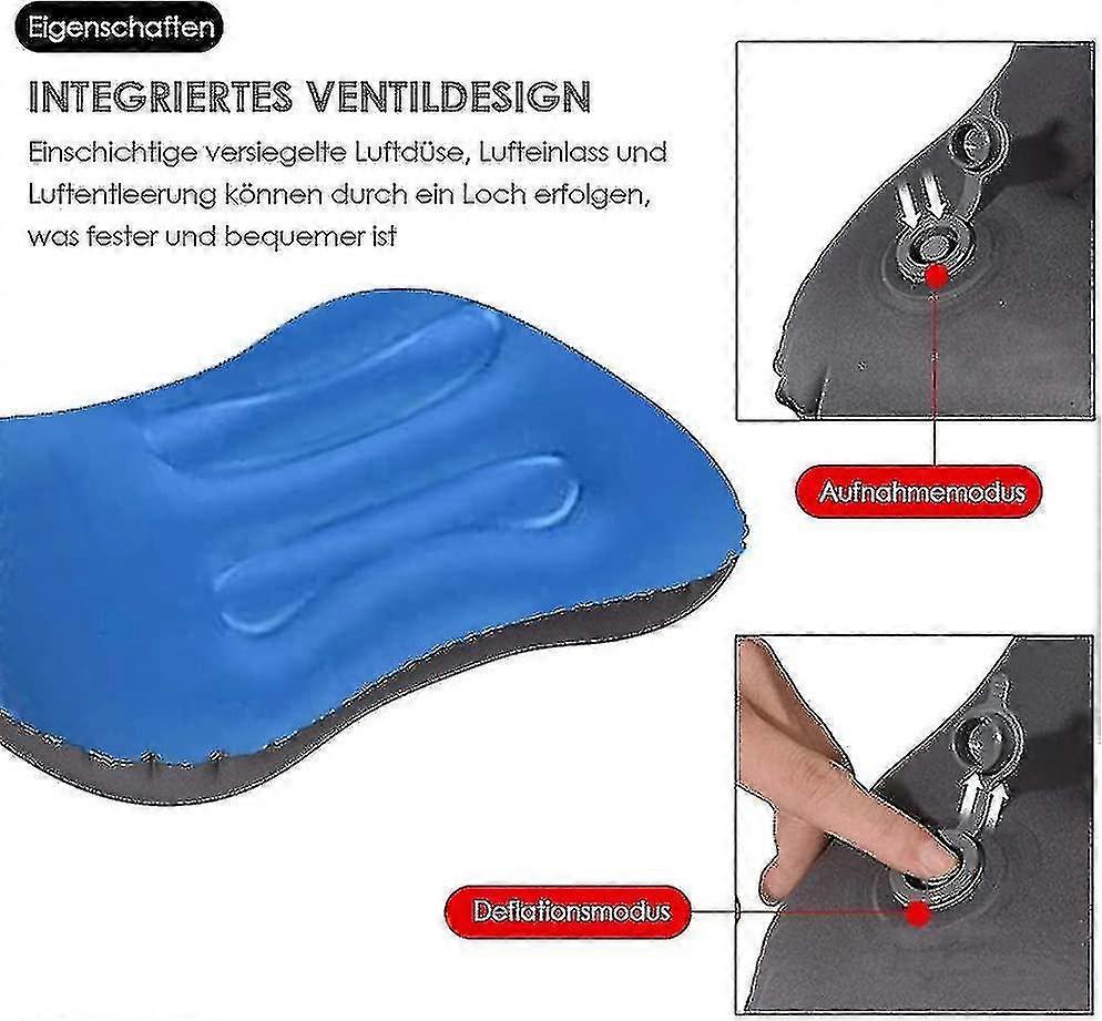 Inflatable Camping Cushion. Lightweight Inflatable Travel Pillow ...